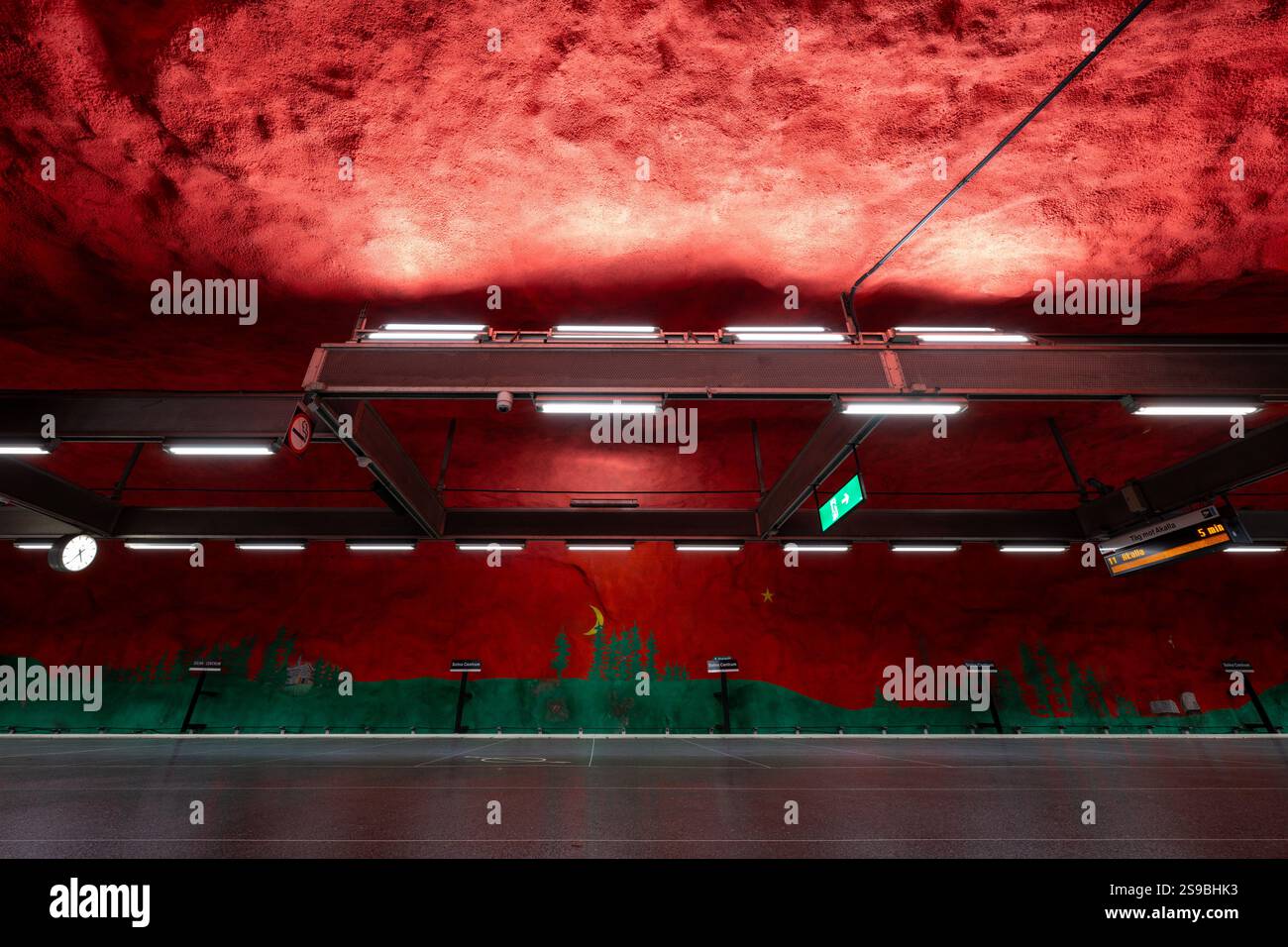 Stockholm, Sweden - Aug 4, 2024. View of modern Radhuset Station of ...