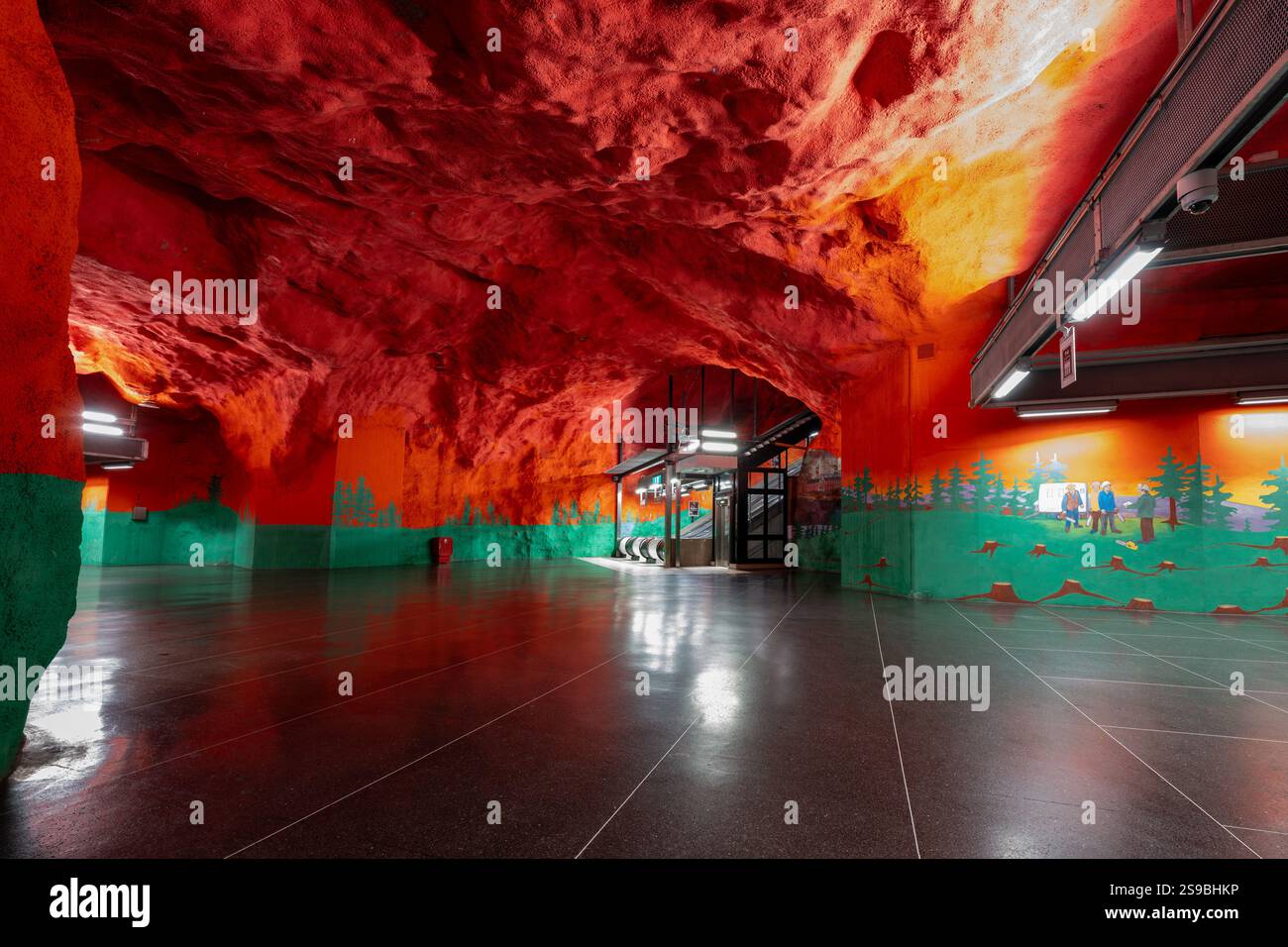 Stockholm, Sweden - Aug 4, 2024. View of modern Radhuset Station of ...