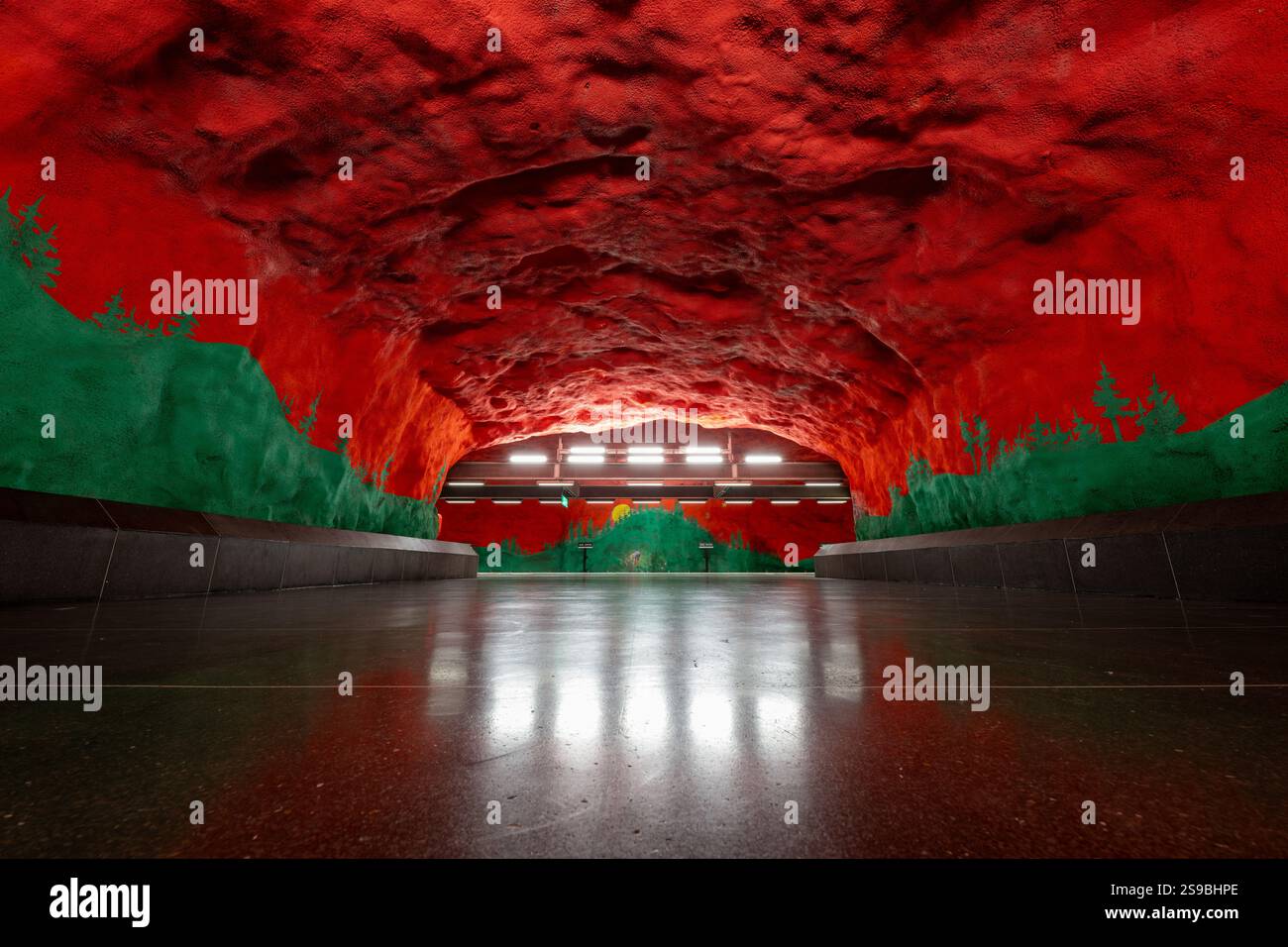 Stockholm, Sweden - Aug 4, 2024. View of modern Radhuset Station of ...