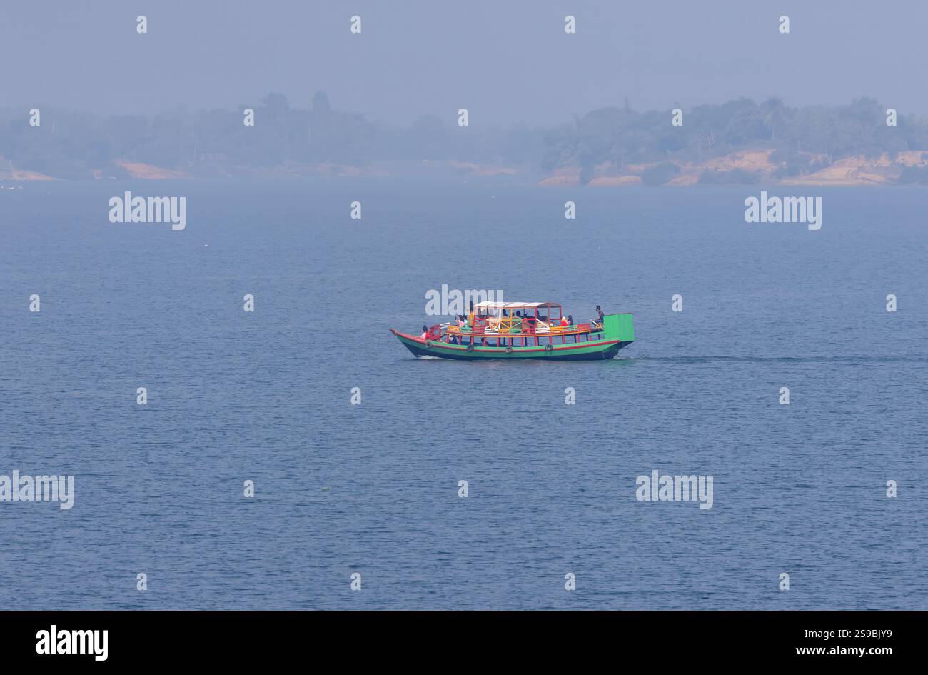 A tourist boat on the kaptai lake.this photo was taken from Rangamati ...