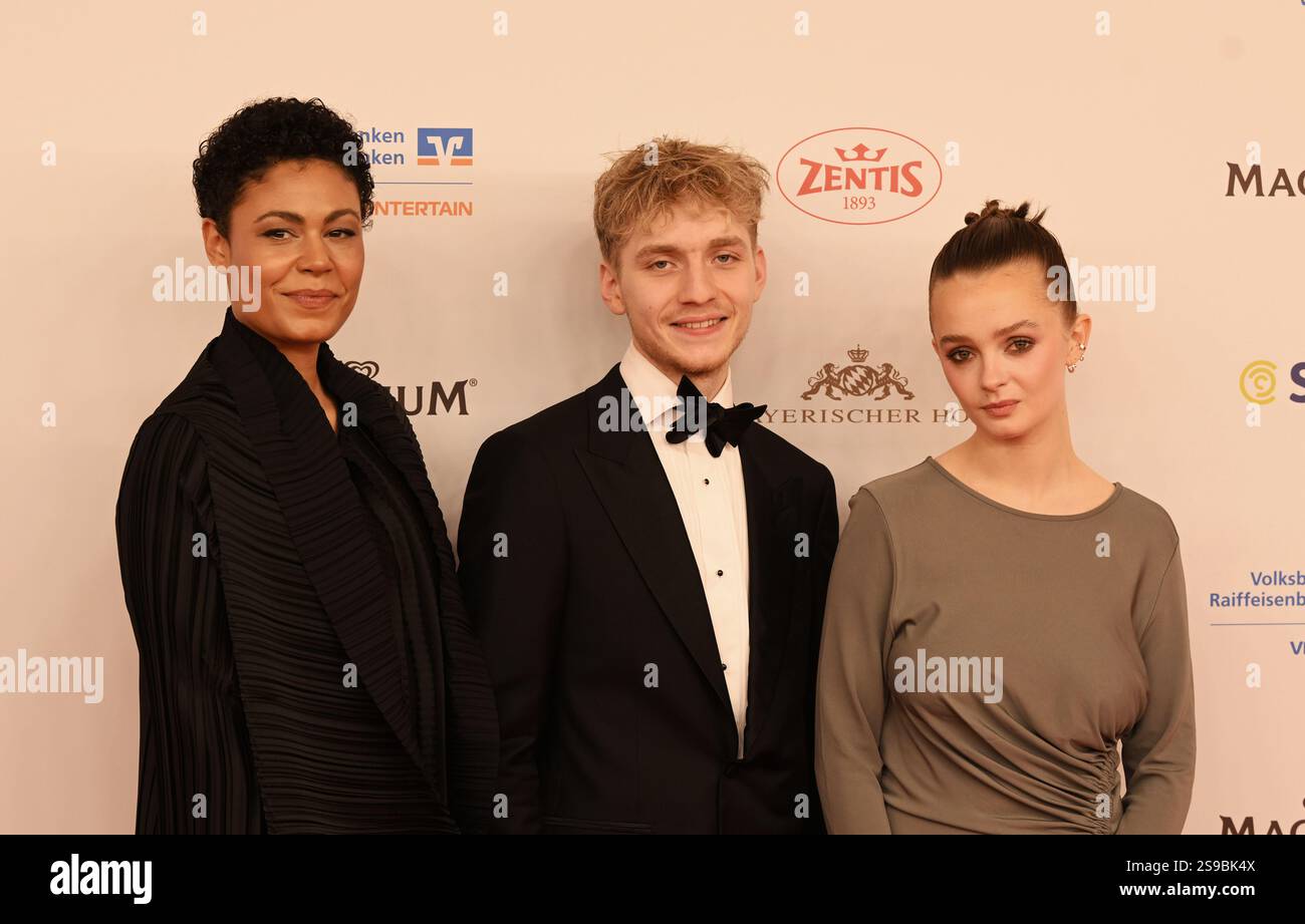 25 January 2025, Bavaria, Munich: German Film Ball. Julius Gause, Maja ...