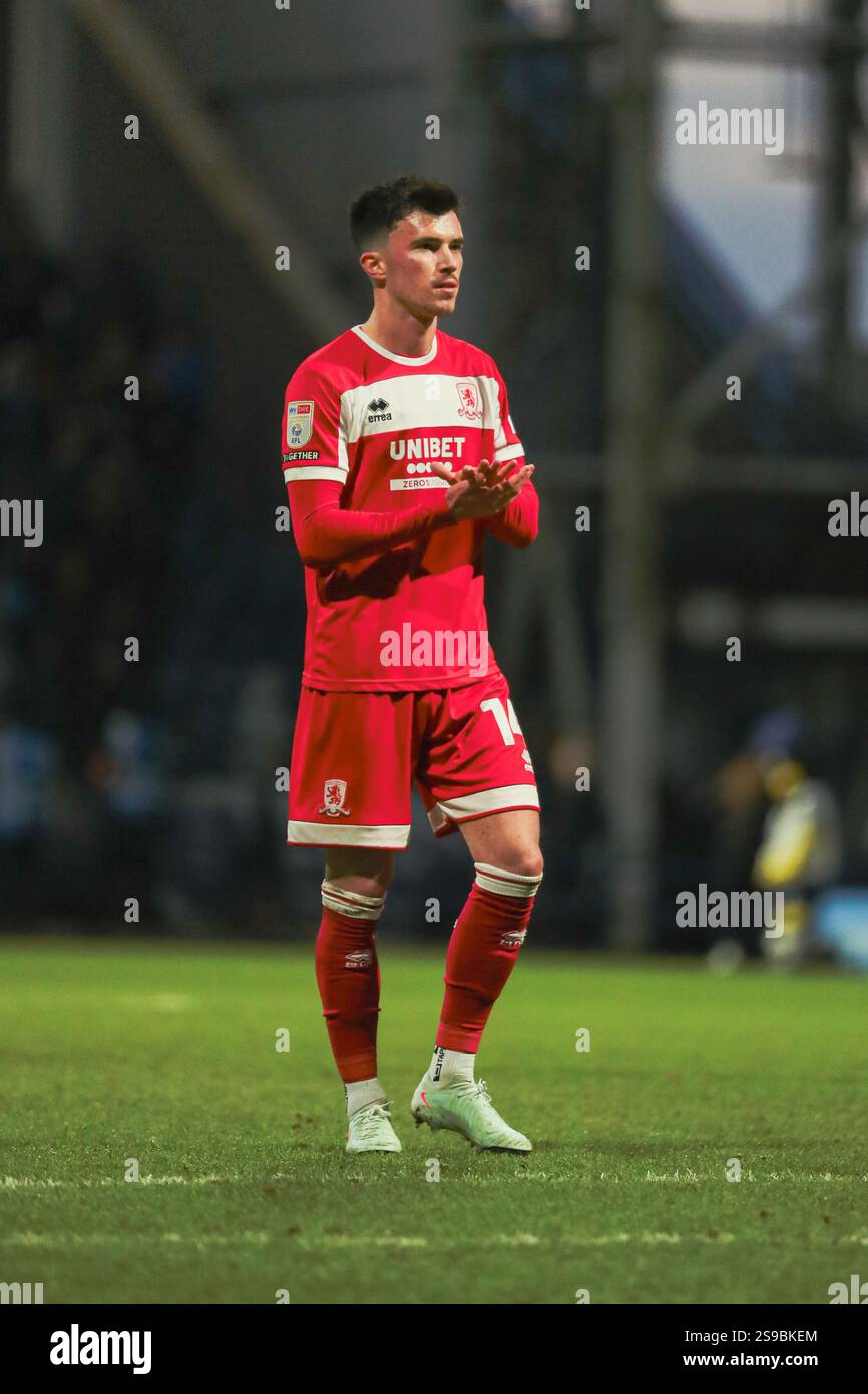 Alex Gilbert of Middlesbrough clapping Middlesbrough away fans after 2 ...