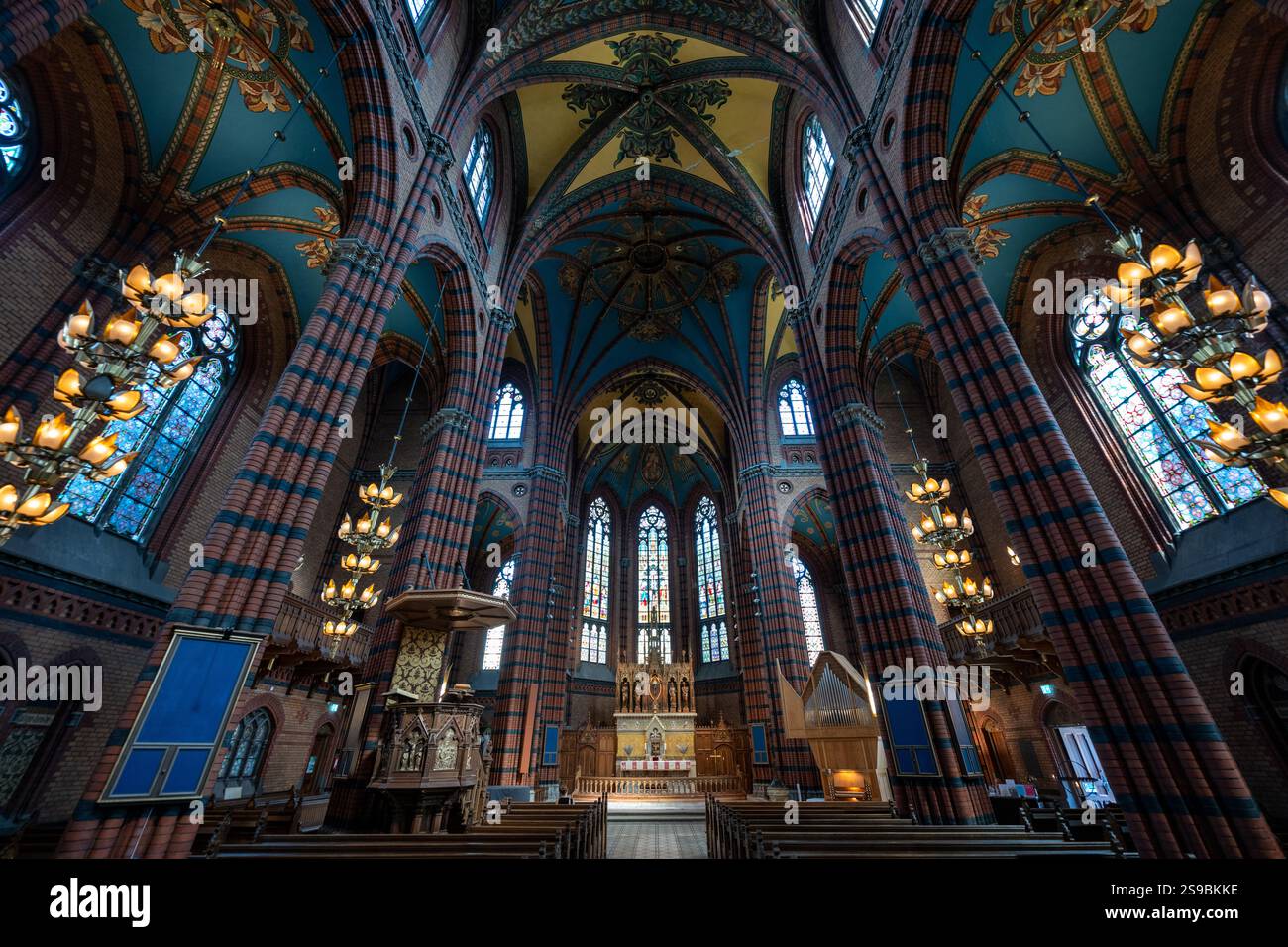 Stockholm, Sweden - Aug 6, 2024: Interior of St. John's Church. The ...