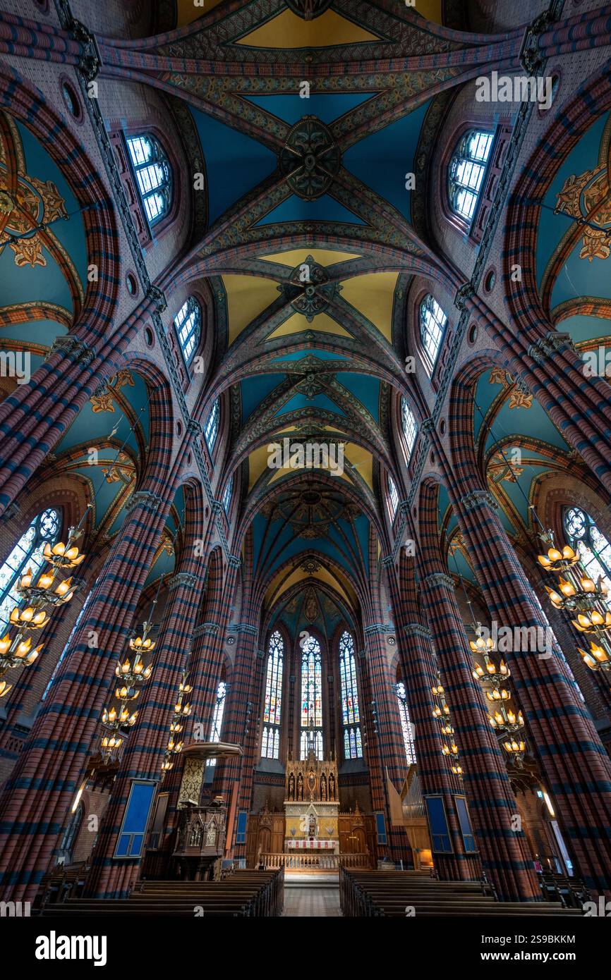 Stockholm, Sweden - Aug 6, 2024: Interior of St. John's Church. The ...