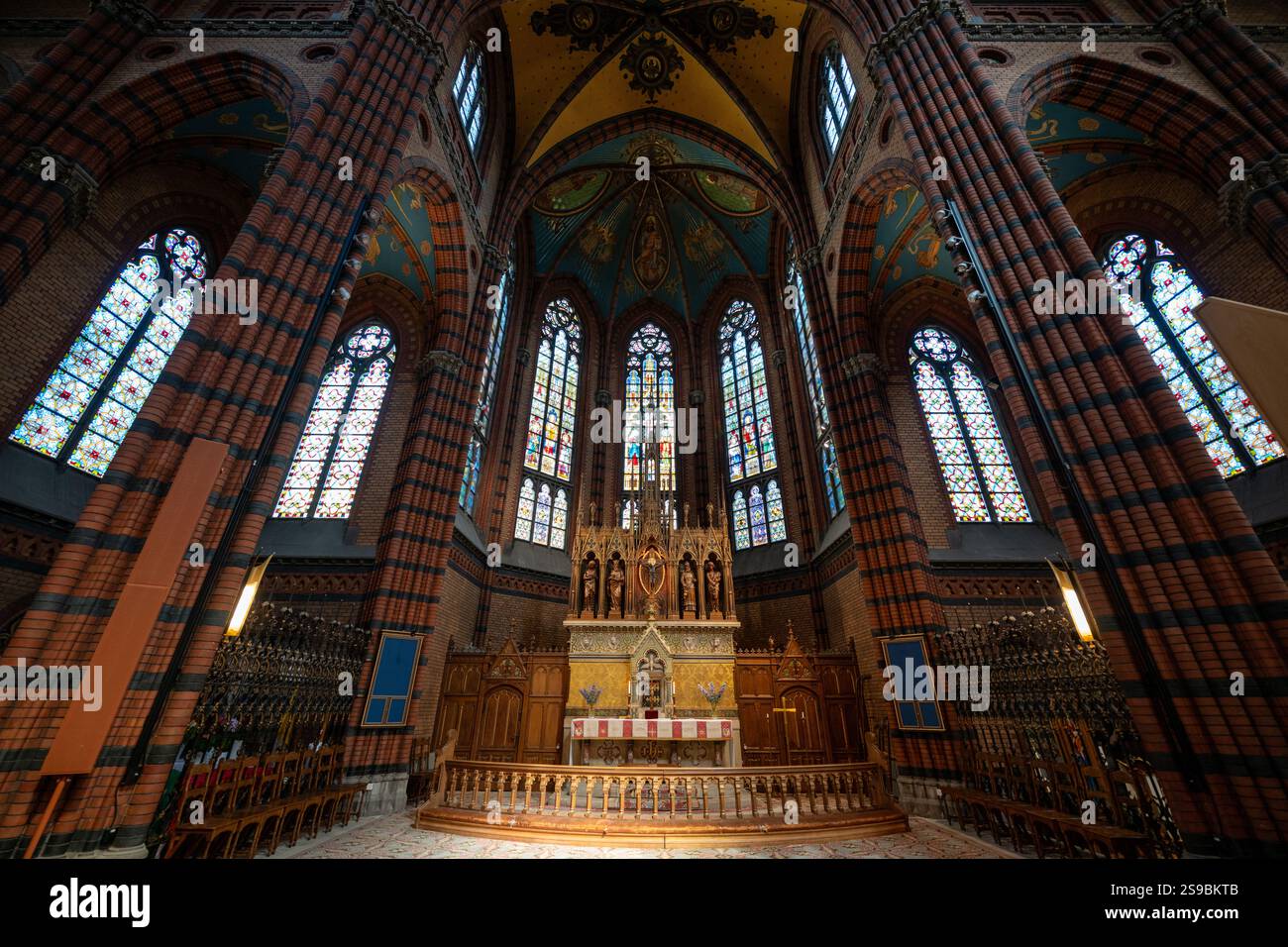 Stockholm, Sweden - Aug 6, 2024: Interior of St. John's Church. The ...