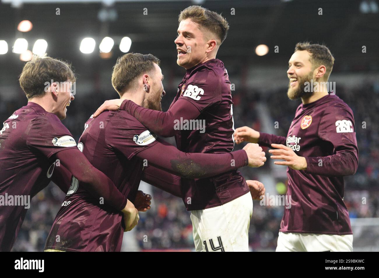 Tynecastle Park Edinburgh.Scotland.UK 25th Jan 25 William Hill ...