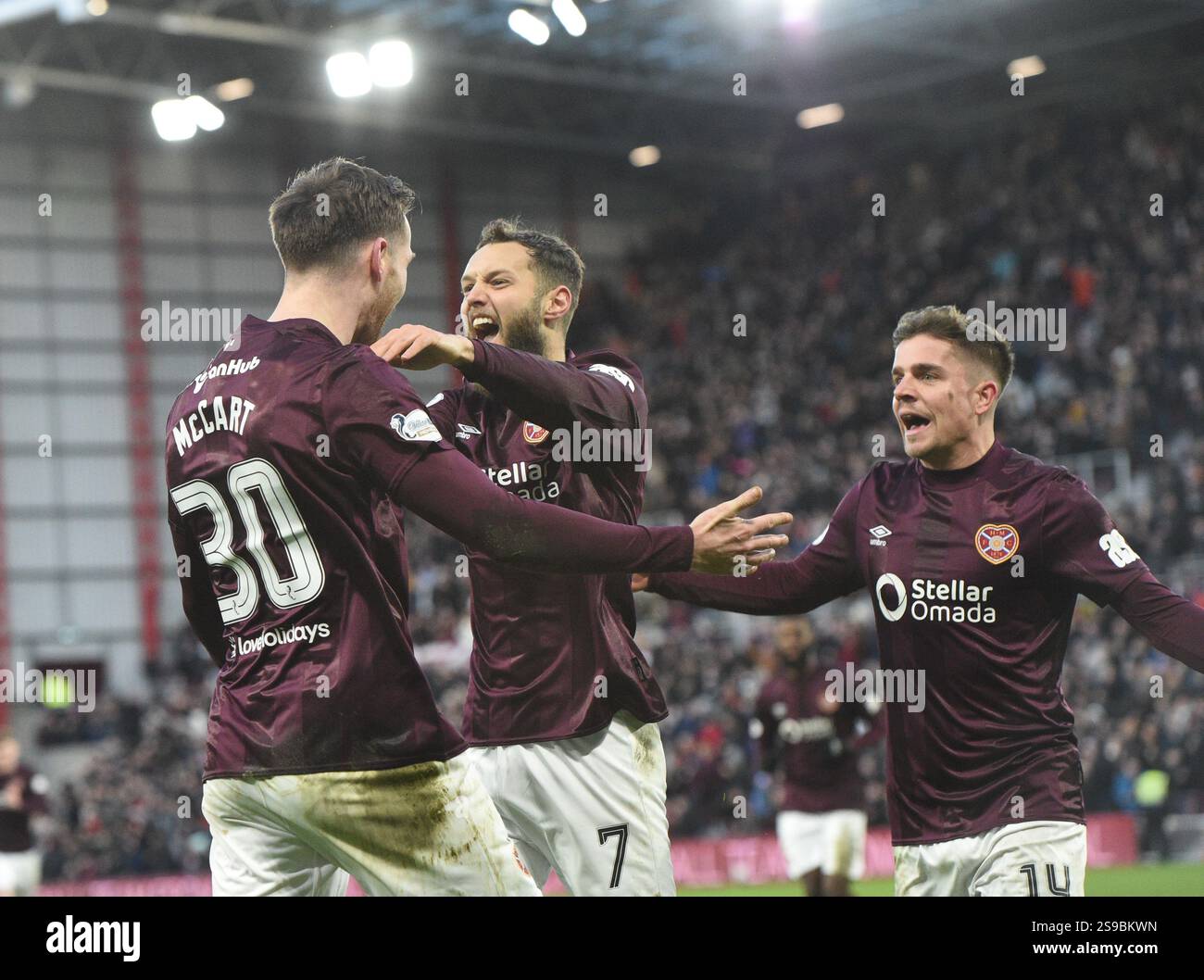 Tynecastle Park Edinburgh.Scotland.UK 25th Jan 25 William Hill ...