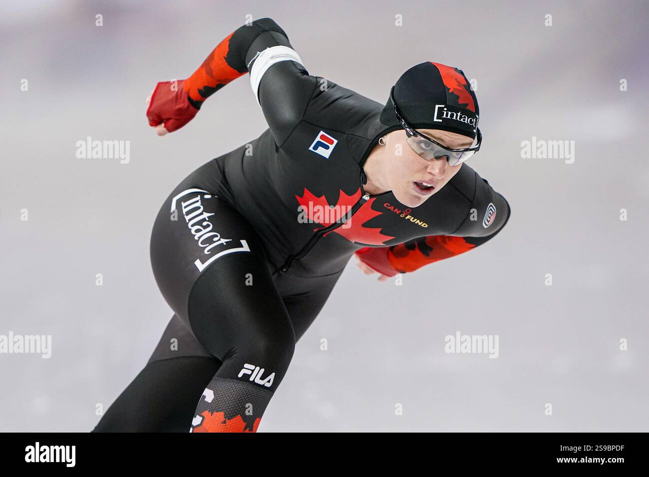 CALGARY, CANADA - JANUARY 25: Abigail Mccluskey of Canada competing ...