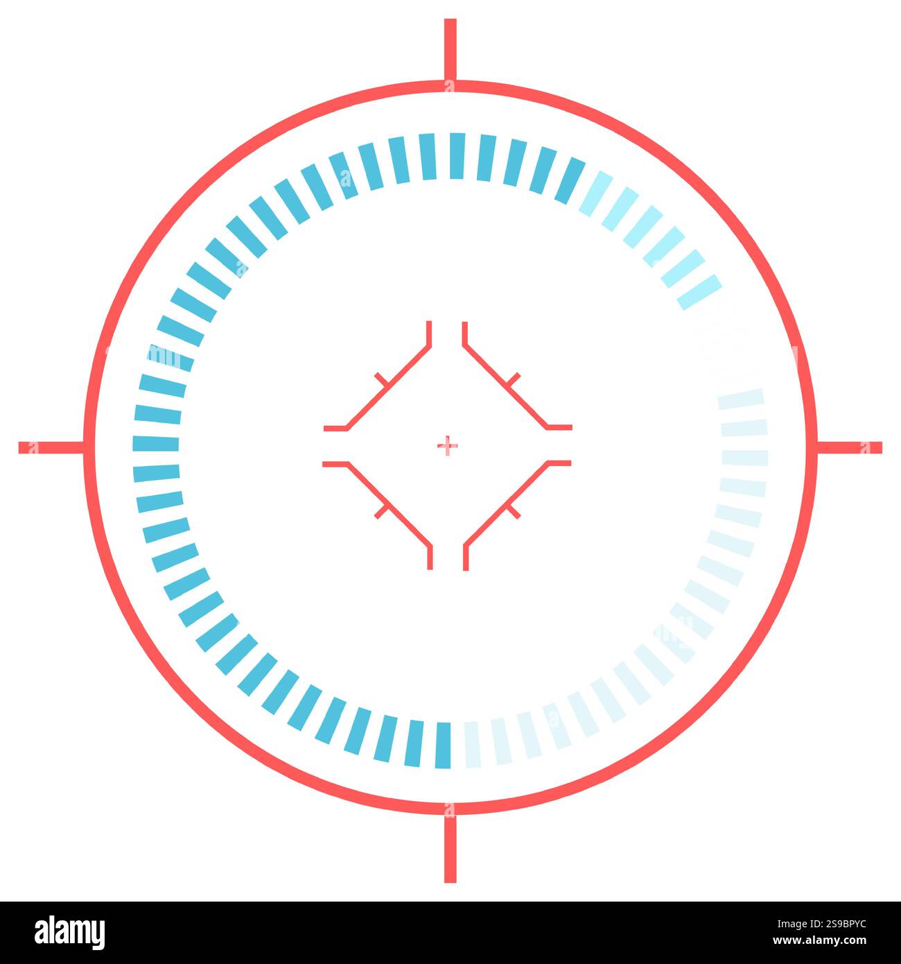 Circular loading bar and crosshair target, perfect for video games ...