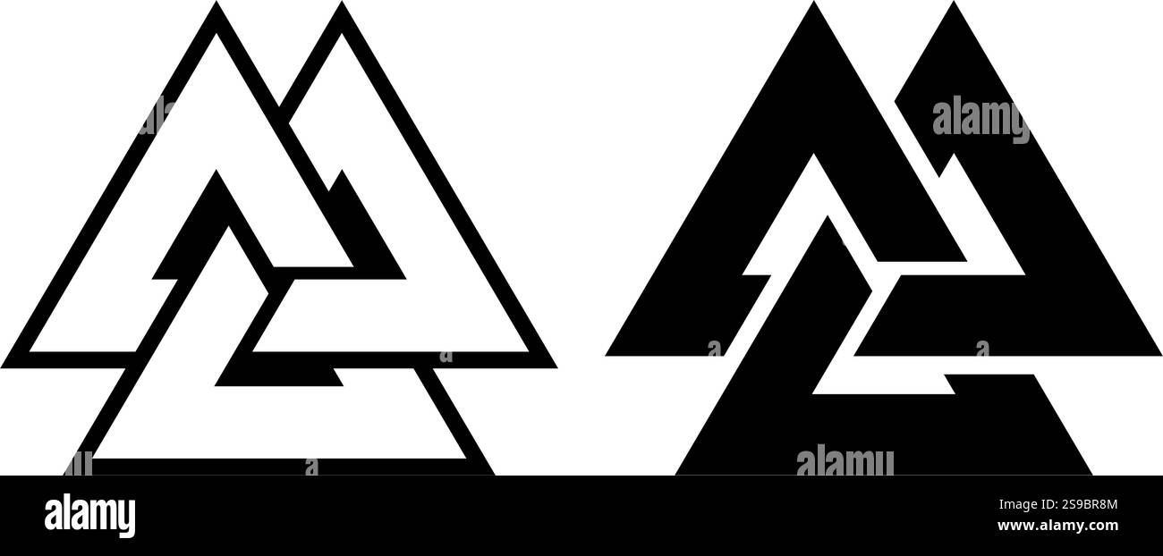 Valknut symbol nordic mythology graphic design Stock Vector Image & Art ...