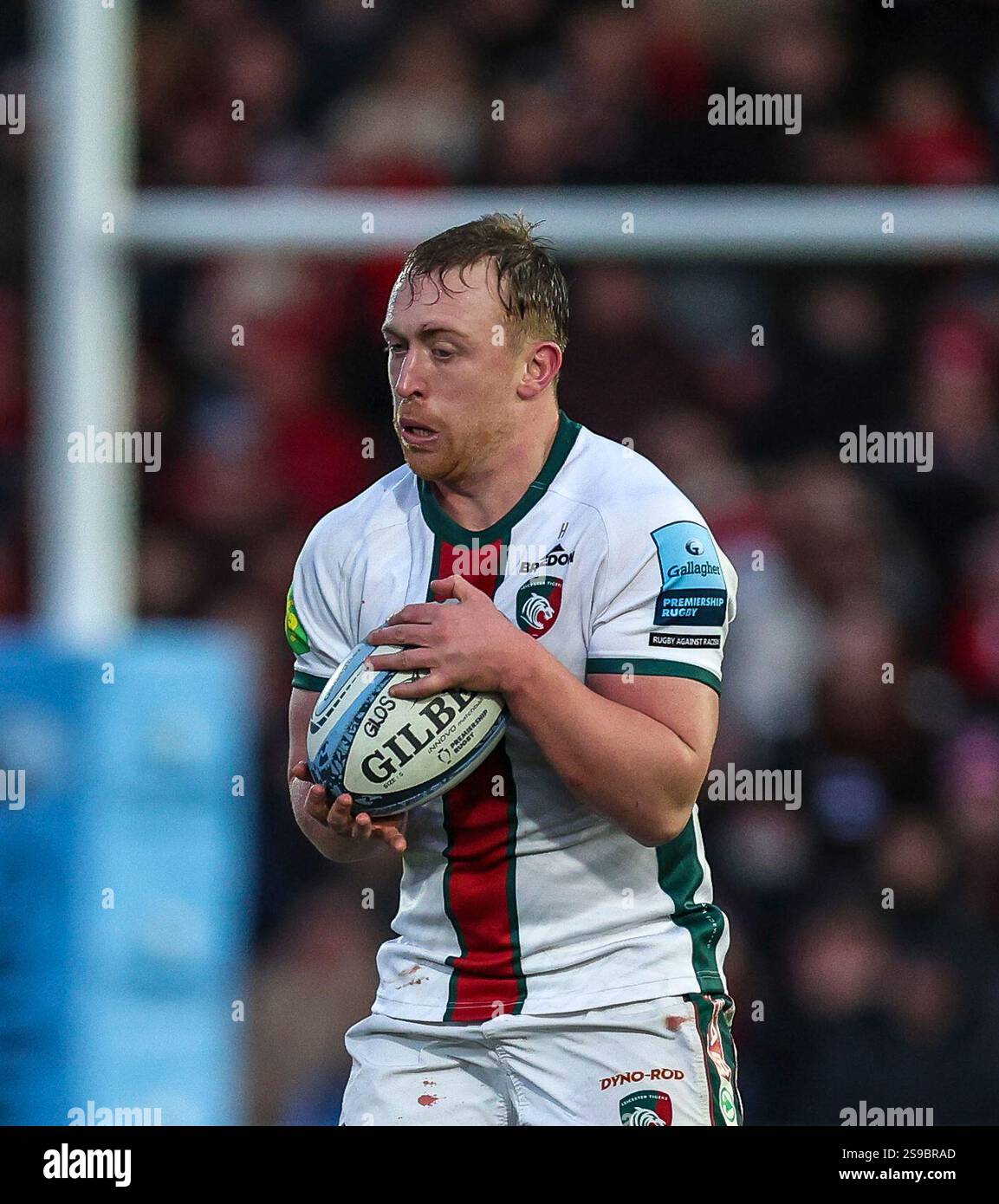 Leicester Tigers Tommy Reffell in action during the Gallagher ...