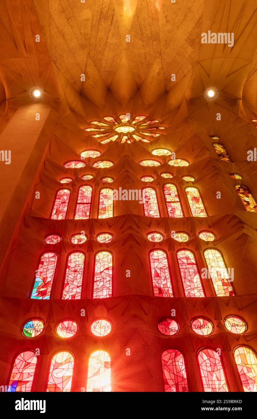 Barcelona, Spain. 10 19 2024: Basilica de la Sagrada Familia. Example ...