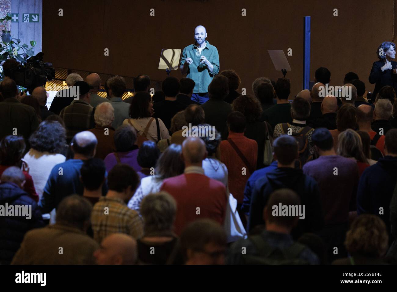 Groen chairman Bart Dhondt delivers a speech at the traditional new ...