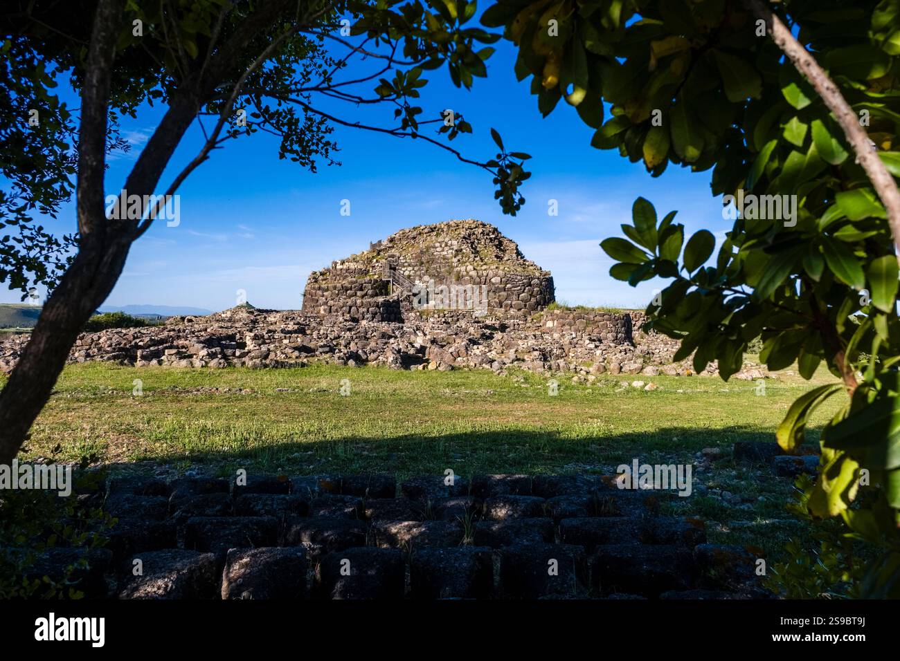 Ruins of the Nuraghe Su Nuraxi di Barumini from the 17th century BC ...