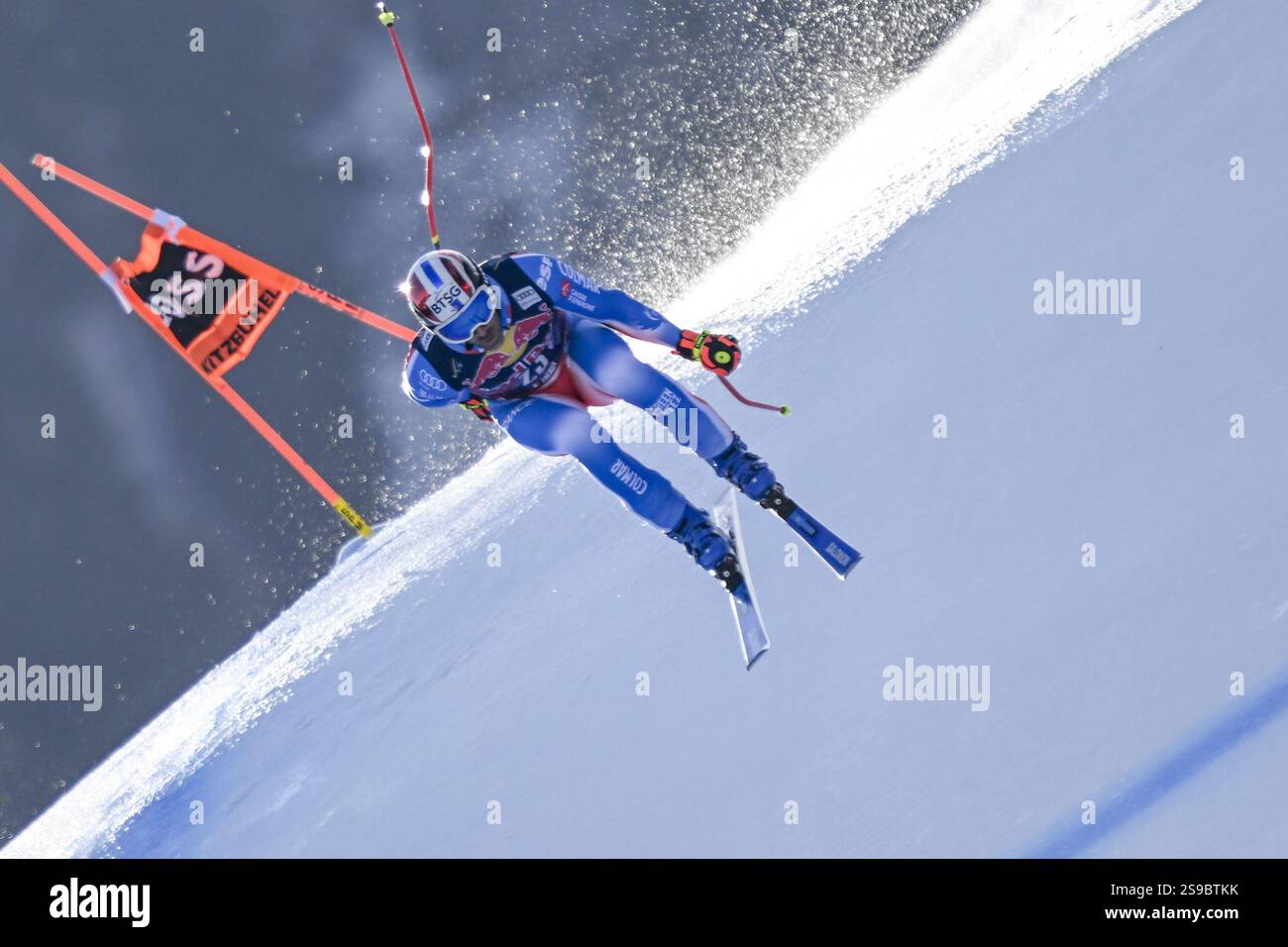 KITZBUEHEL , AUSTRIA - JANUARY 25: Adrien Theaux of France during the ...