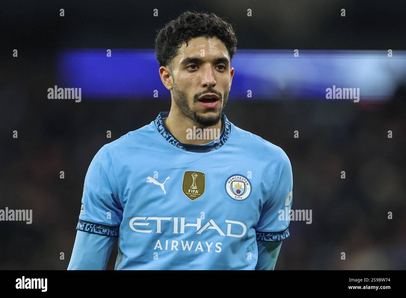 Omar Marmoush of Manchester City during the Premier League match ...