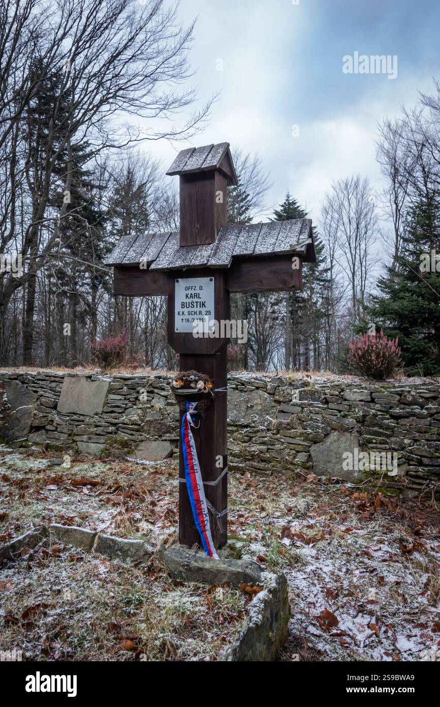 The grave of a soldier of Slovak nationality at the cemetery No.51 ...