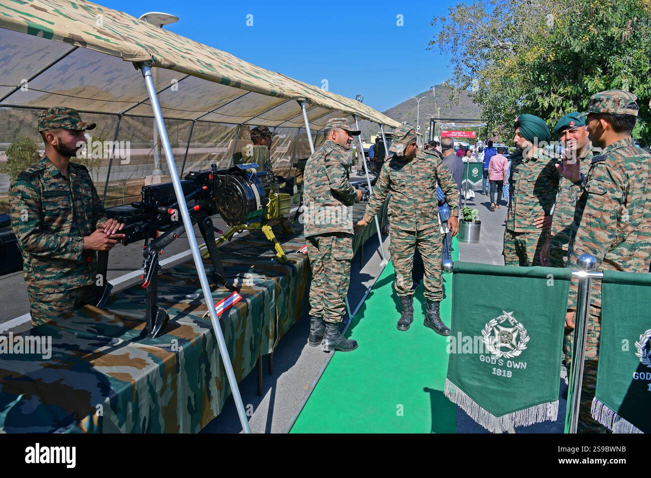 Udaipur, Rajasthan, India, January 25, 2025: Army personnel with ...