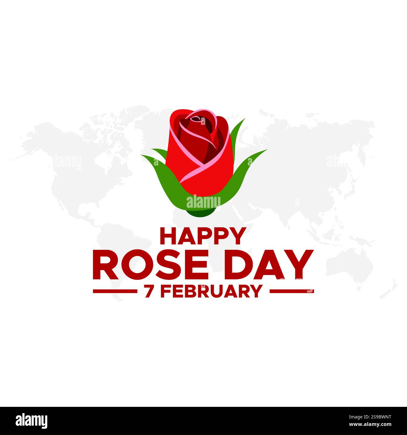 Happy Rose Day Post and Greeting Card. 7 February - Rose Day lineart of ...