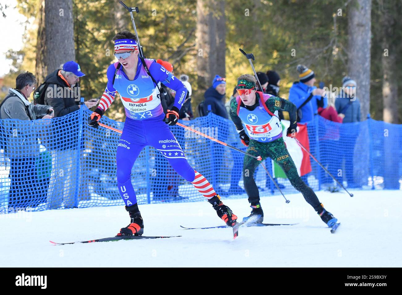 ANTHOLZ-ANTERSELVA, ITALY - JANUARY 25: Maxime Germain of United States ...