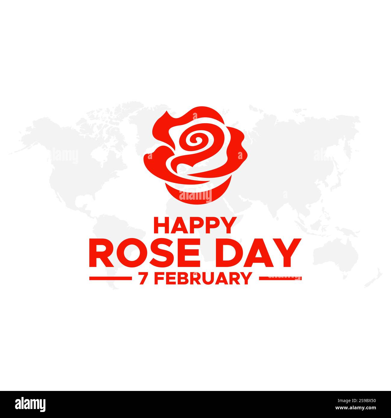 Happy Rose Day Post and Greeting Card. 7 February - Rose Day lineart of ...