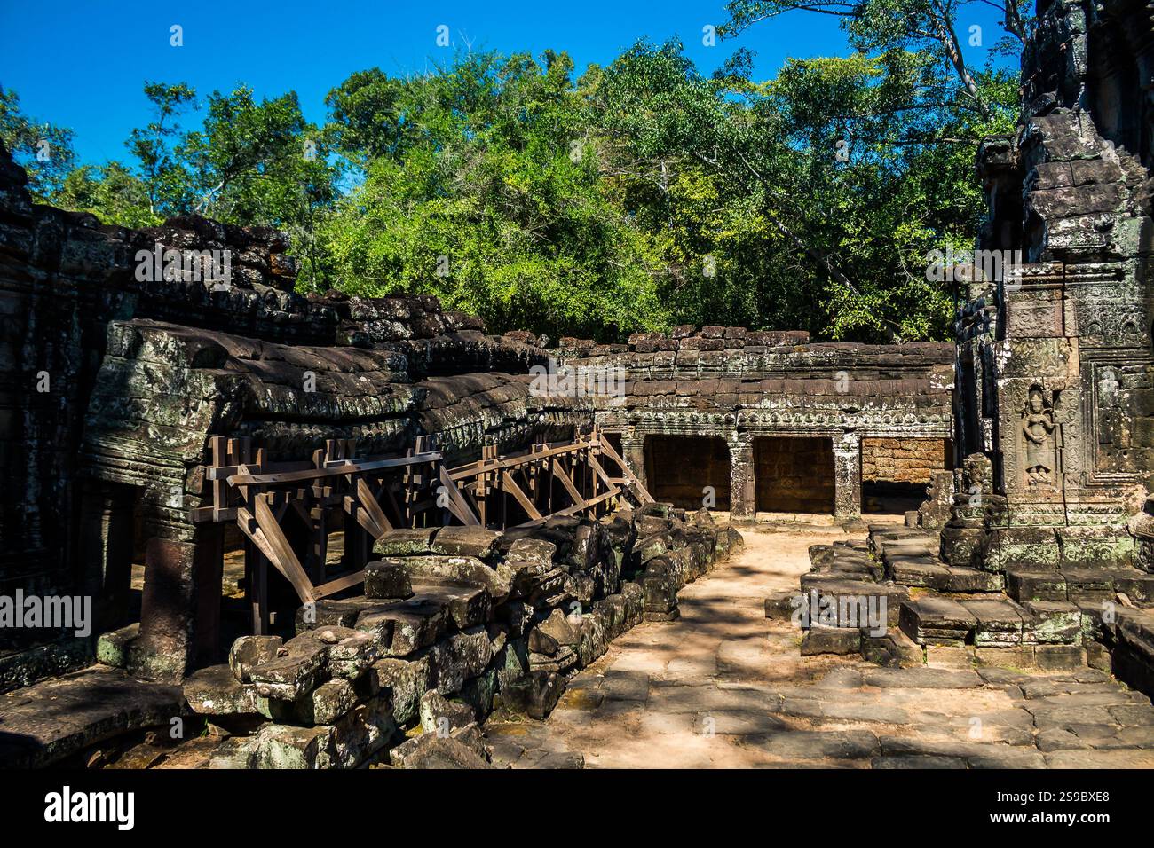Siem reap, Cambodia, January 21, 2025 Architecture of Banteay Kdei ...