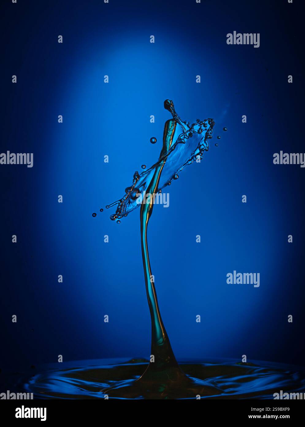 Arresting, ethereal, colour infused, imaginative water collision, macro ...