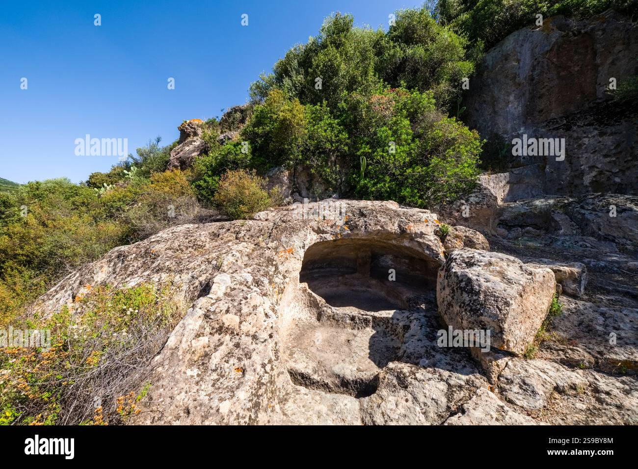 Tomb 5, part of the archaeological site Necropolis of Montessu, an ...