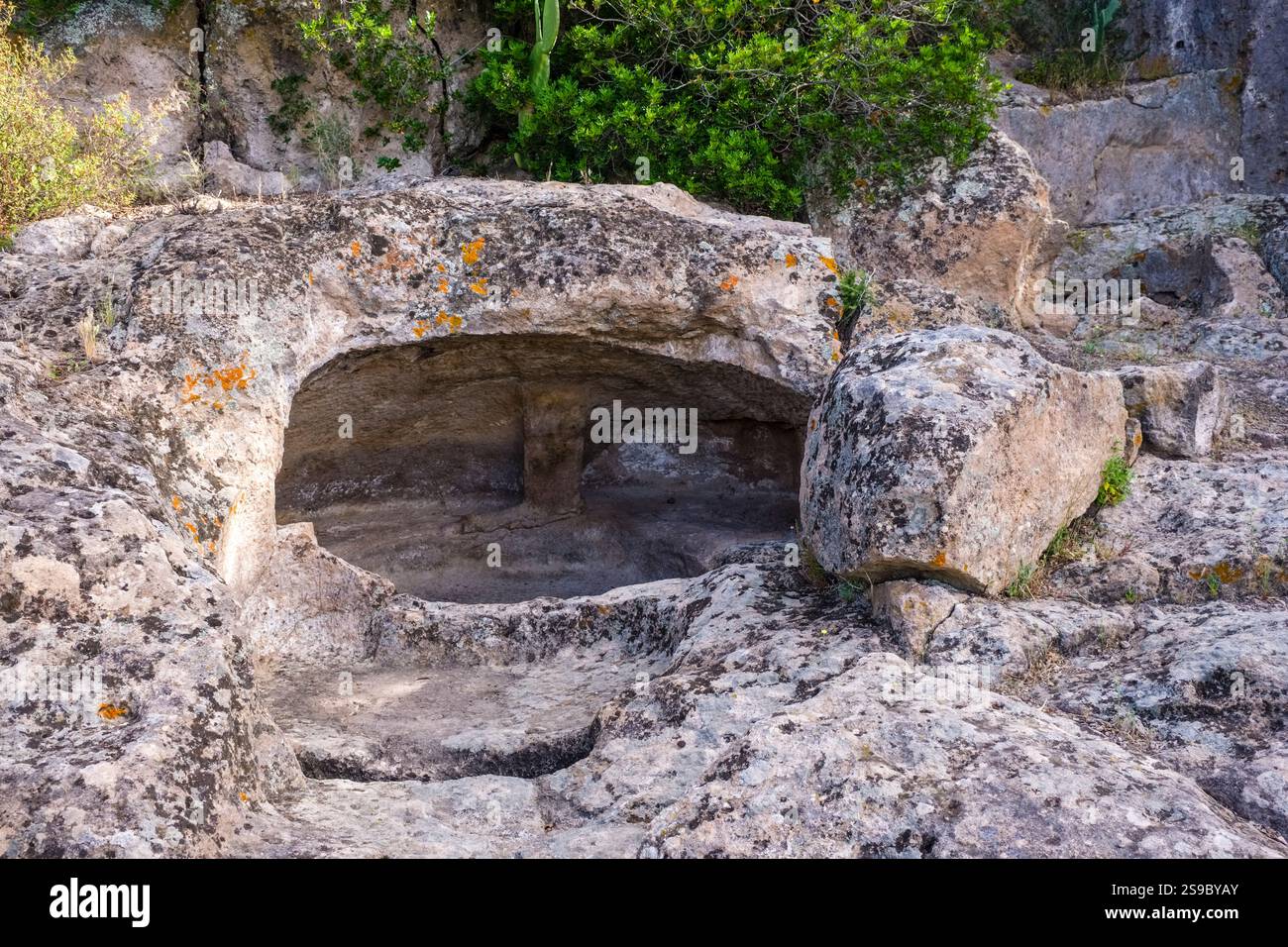 Tomb 5, part of the archaeological site Necropolis of Montessu, an ...