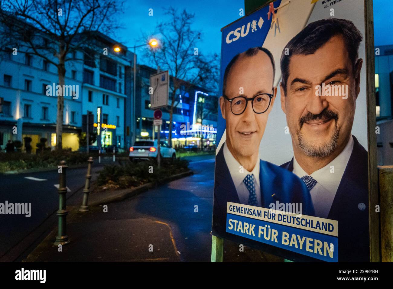 Aschaffenburg, Bavaria, Germany - January 25, 2025: A CSU election ...