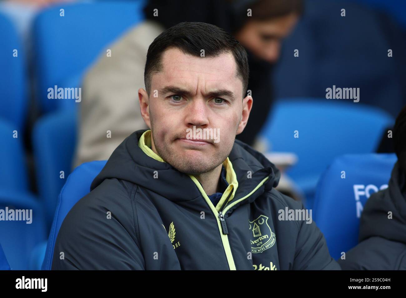 Brighton, England, January 25th 2025: Michael Keane (5 Everton) during ...