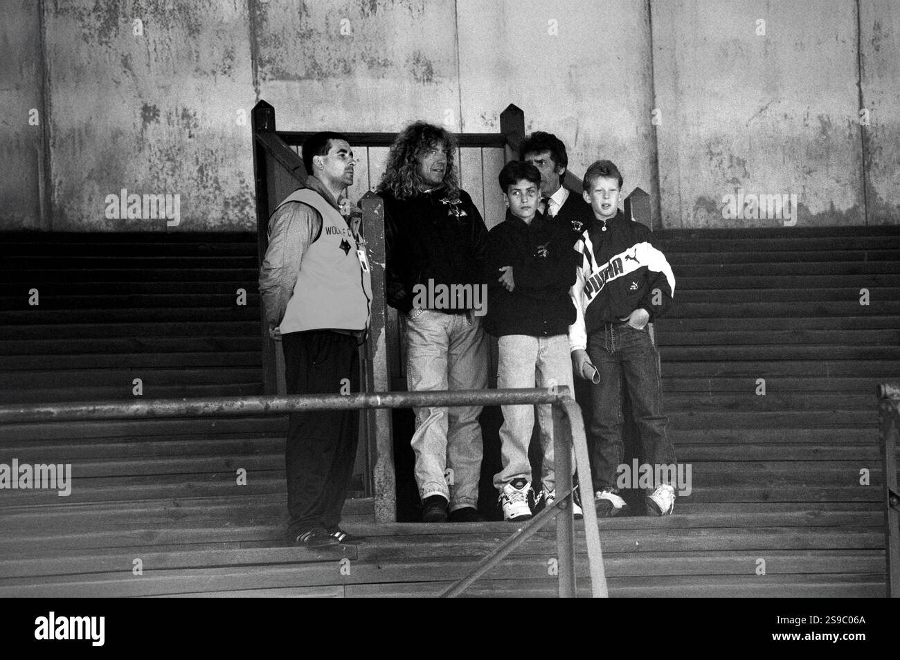 Robert Plant and his son Logan stand on the derelict North Bank (Cow ...