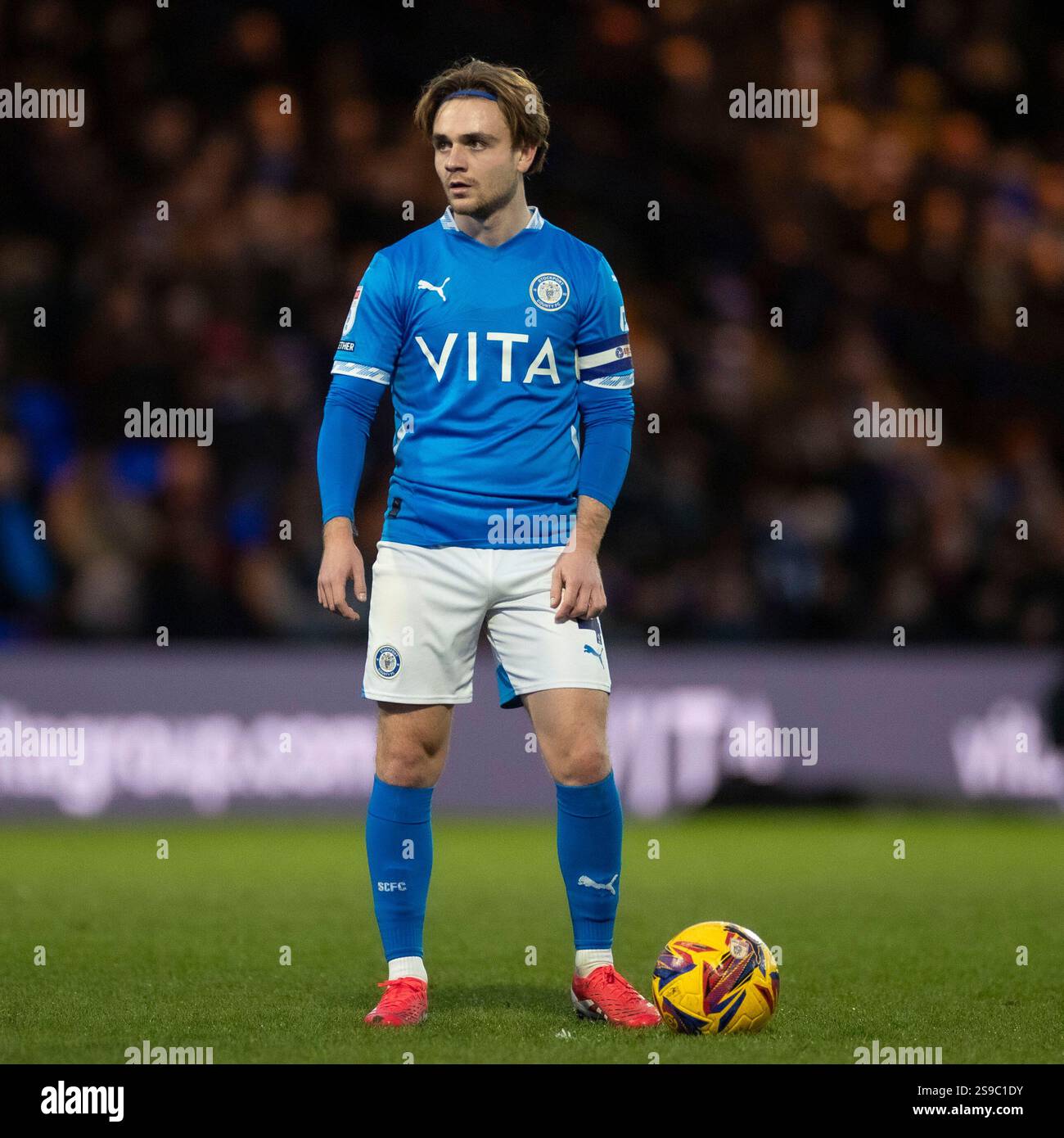 Lewis Bate #4 of Stockport County F.C. during the Sky Bet League 1 ...