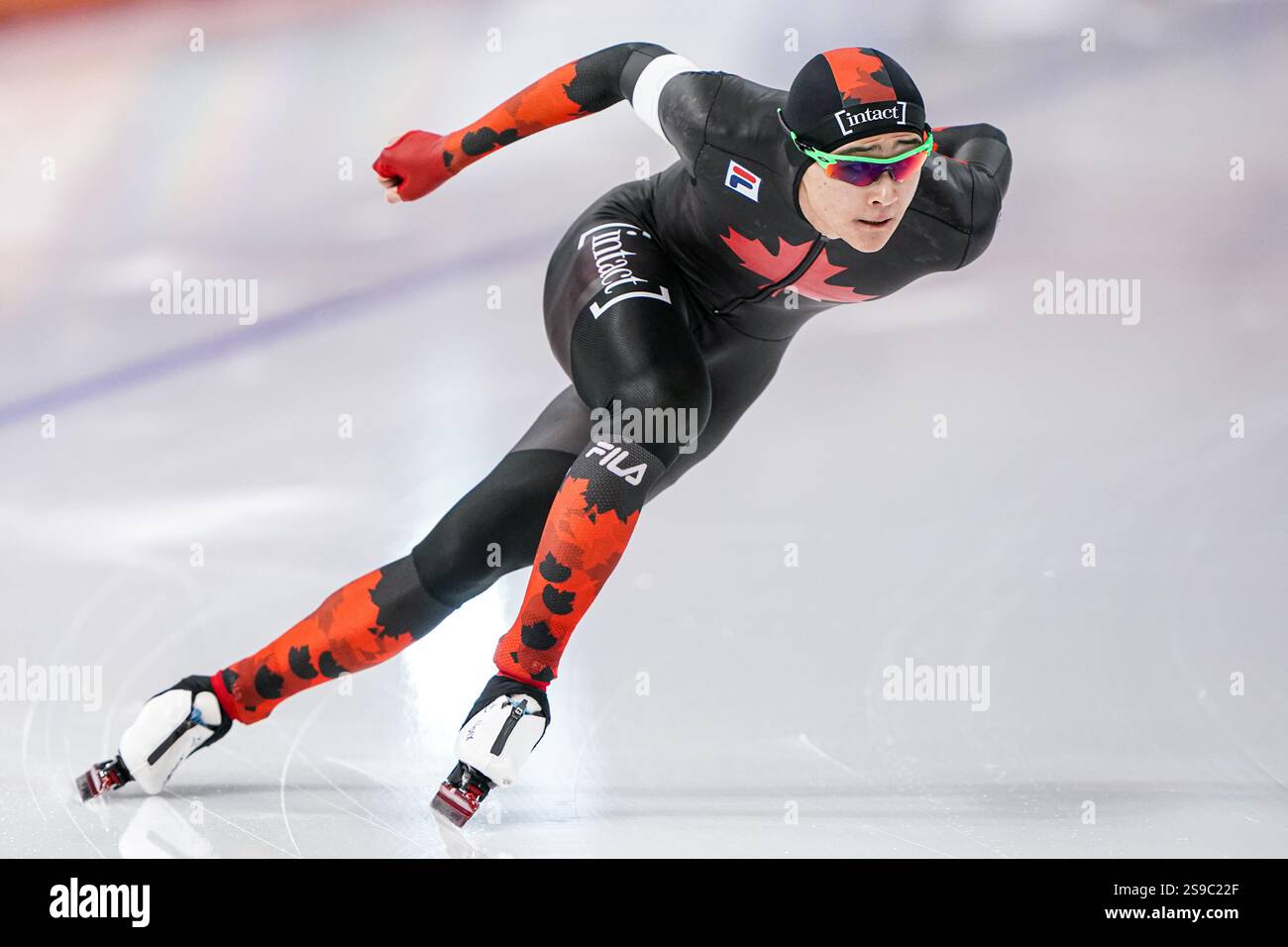 CALGARY, CANADA - JANUARY 25: Yankun Zhao of Canada competing during ...