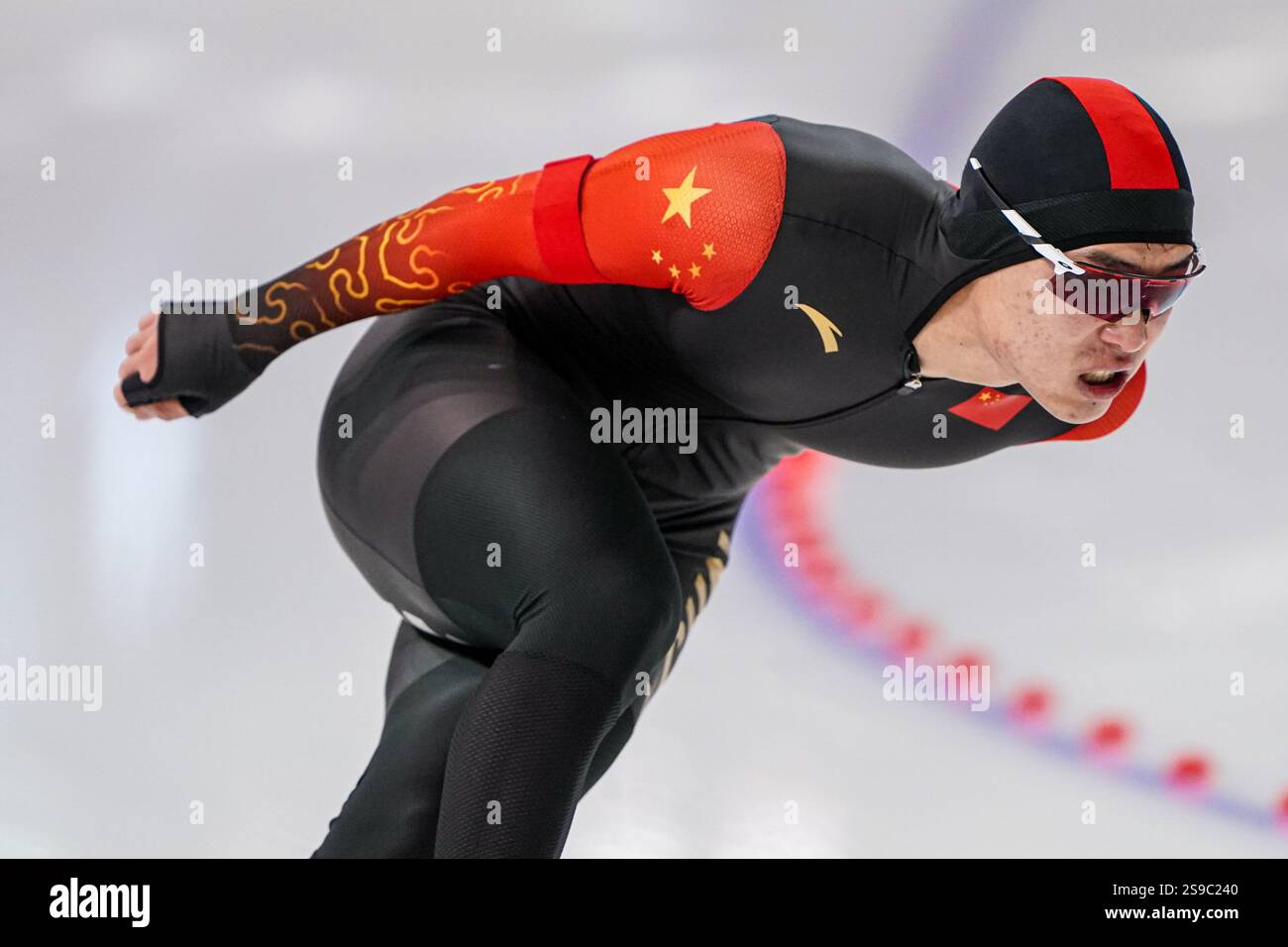 CALGARY, CANADA - JANUARY 25: Zhihan Deng of China competing during the ...