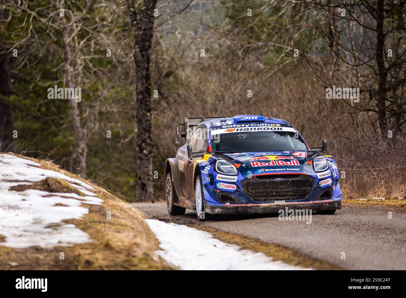 55 Joshua MCERLEAN, Eoin TREACY, Ford Puma Rally1, action during the Rallye Automobile Monte ...