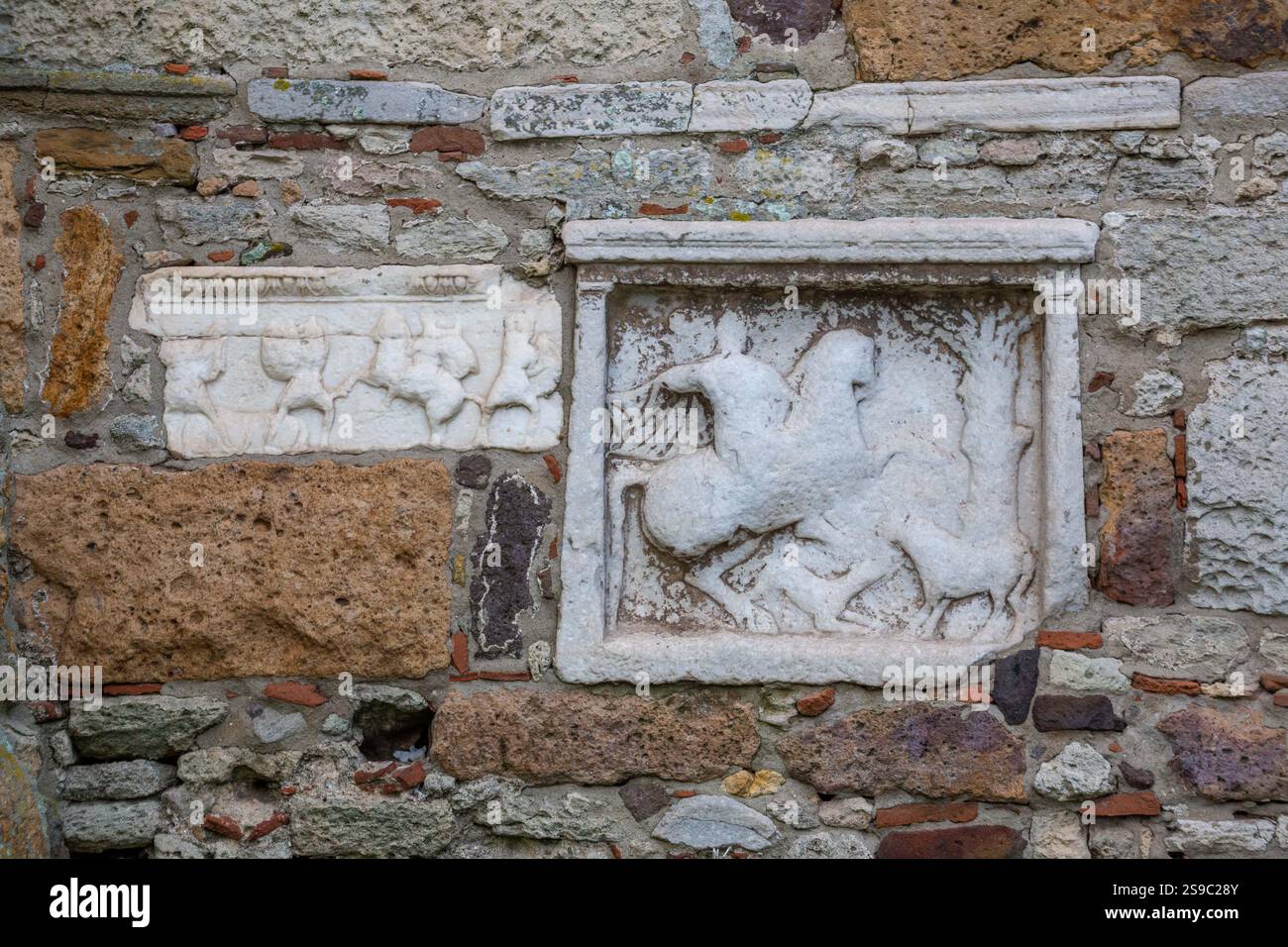 January 25, 2025: EDIRNE, TURKEY - JANUARY 25, 2025: Detail of Roman ...