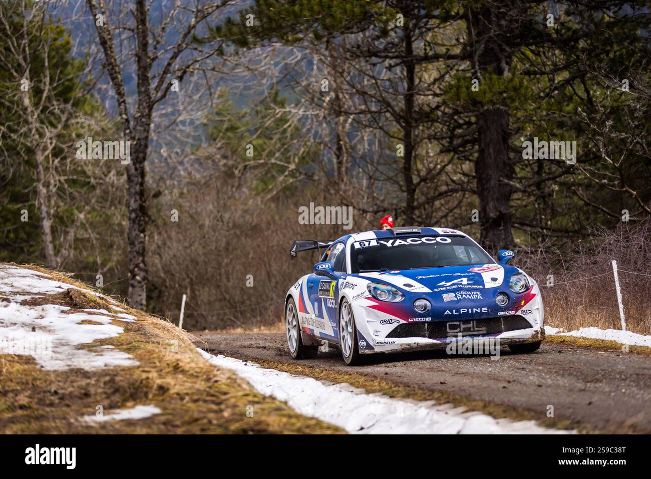 67 Raphaël ASTIER, Denis GIRAUDET, Alpine A110 RGT, action during the Rallye Automobile Monte ...