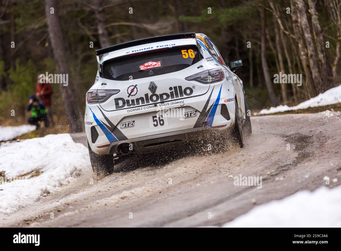 56 Arthur PELAMOURGUES, Bastien POUGET, Renault Clio Rally3, action during the Rallye Automobile ...