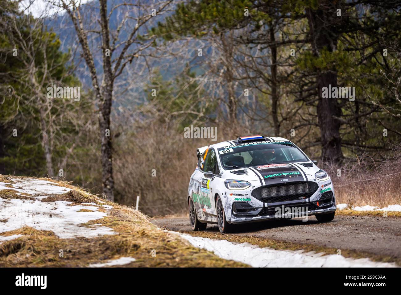 50 Diego DOMINGUEZ, Rogelio PEÑATE, Ford Fiesta Rally3, action during ...