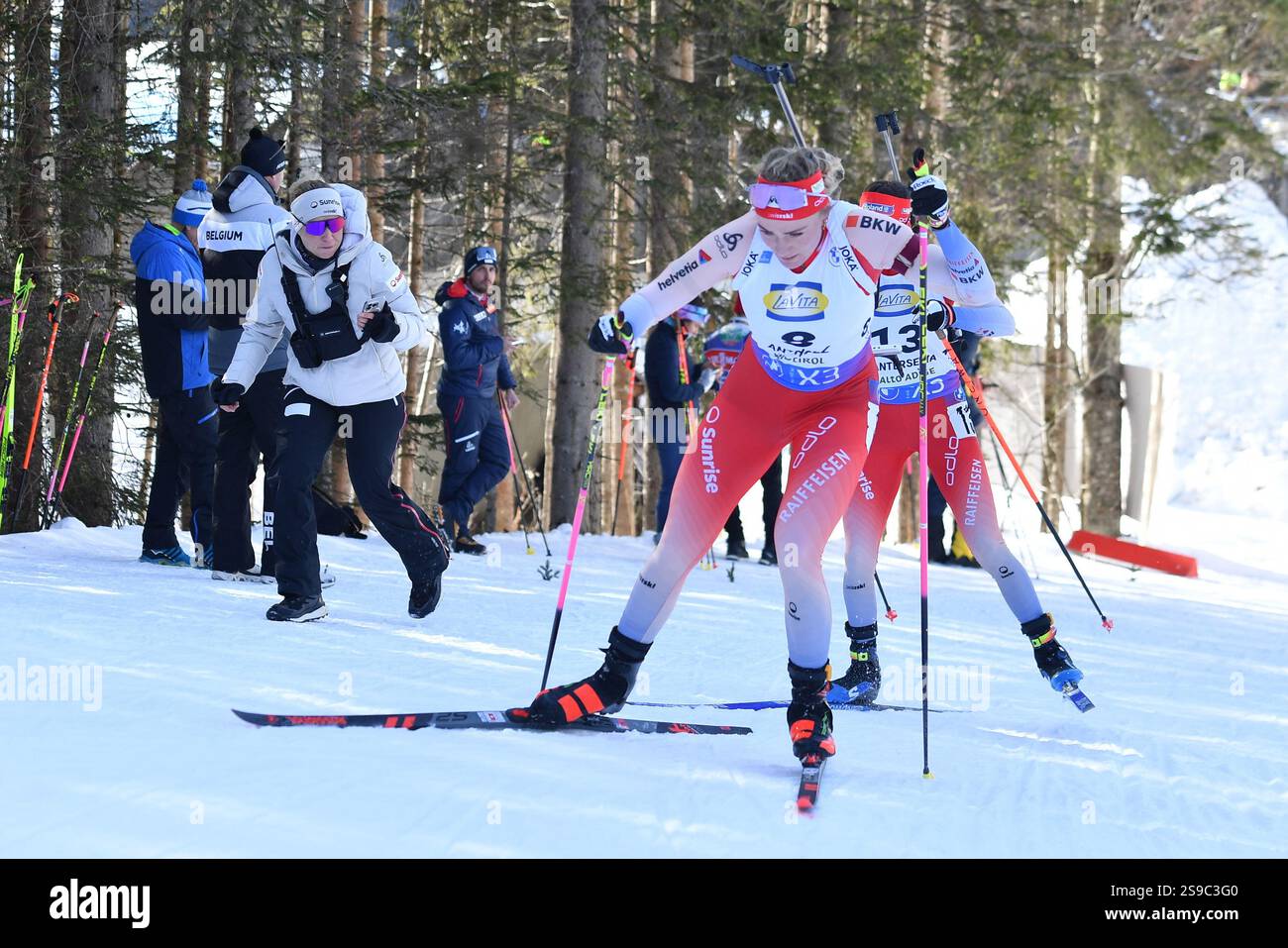 ANTHOLZ-ANTERSELVA, ITALY - JANUARY 25: Amy Baserga of Switzerland ...