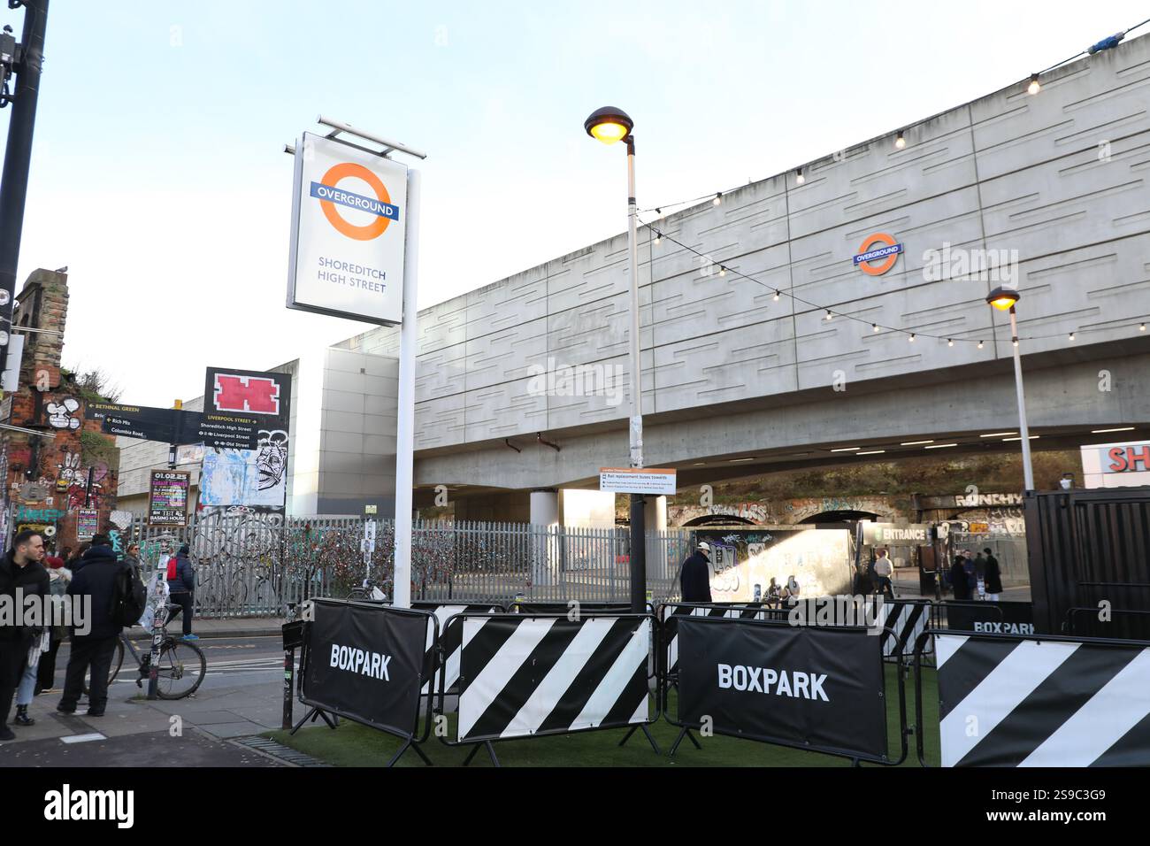 BOXPARK Shoreditch and Shoreditch High Street Overground station in ...
