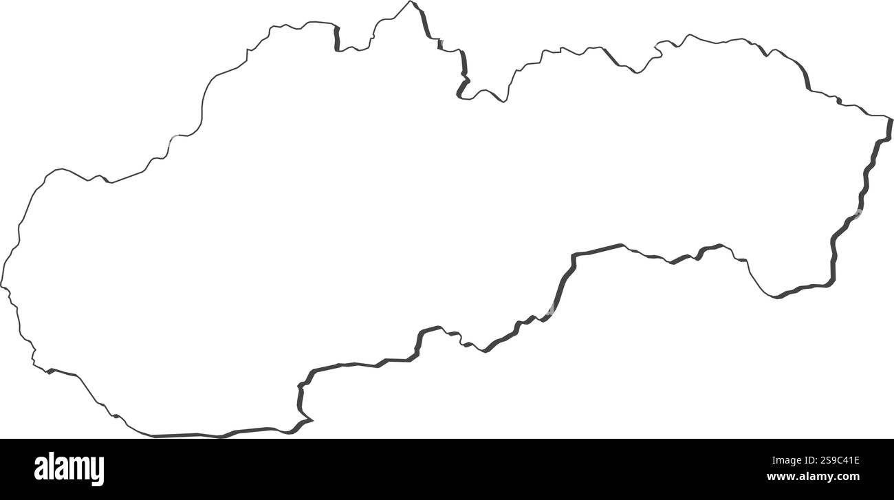 Map slovakia regions simple hi-res stock photography and images - Alamy