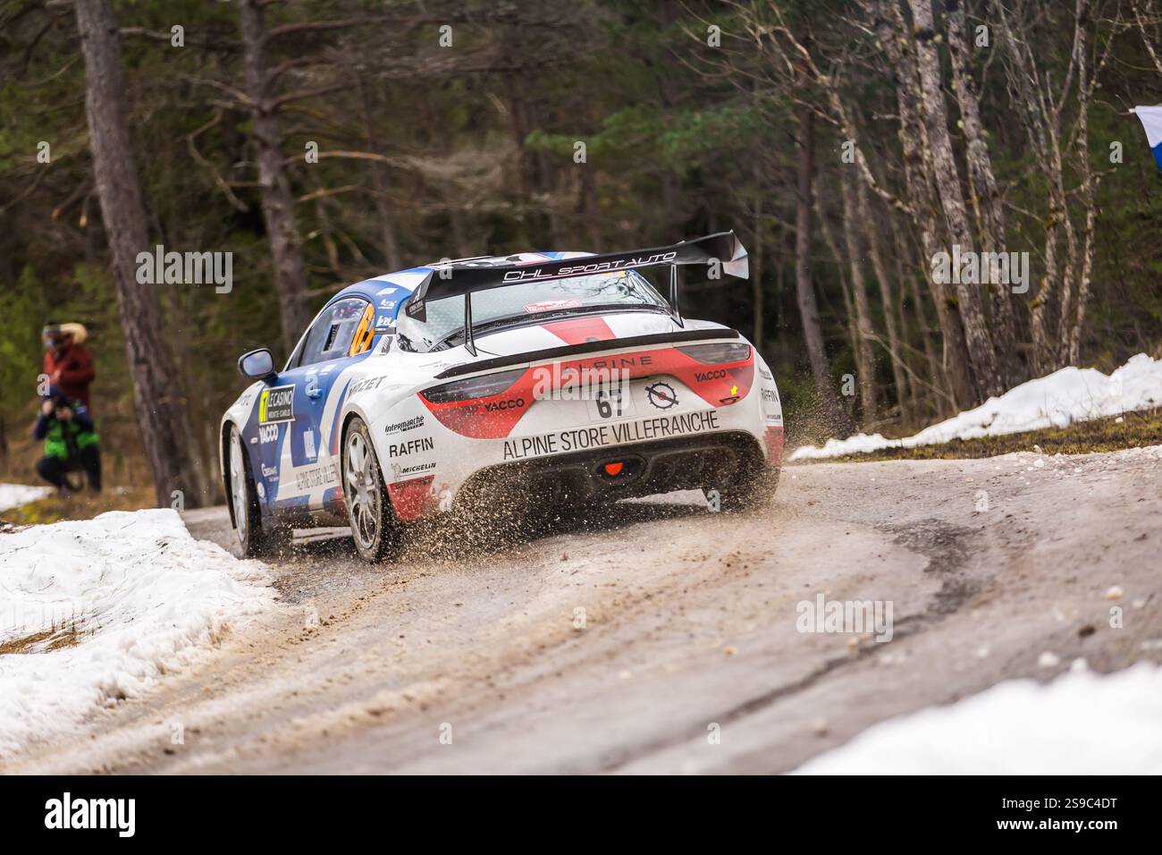 67 Raphael ASTIER, Denis GIRAUDET, Alpine A110 RGT, action during the Rallye Automobile Monte ...