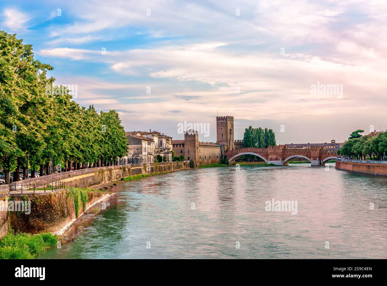 Museo di Castelvecchio and Castel Vecchio (aka Scaliger) Bridge, a ...