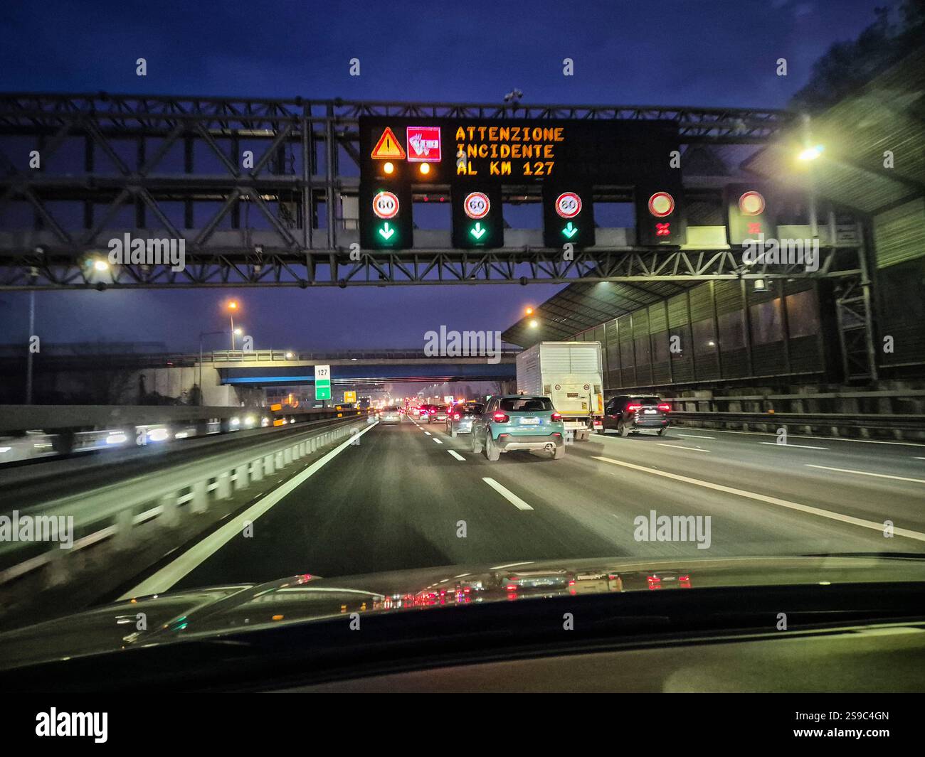 Italy, Milan, traffic on the ring road Stock Photo - Alamy