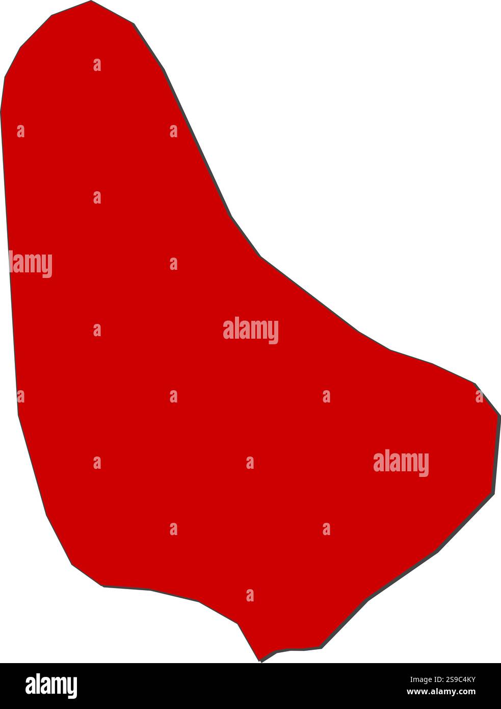 Map of Barbados with the provinces, colored in red Stock Vector Image ...