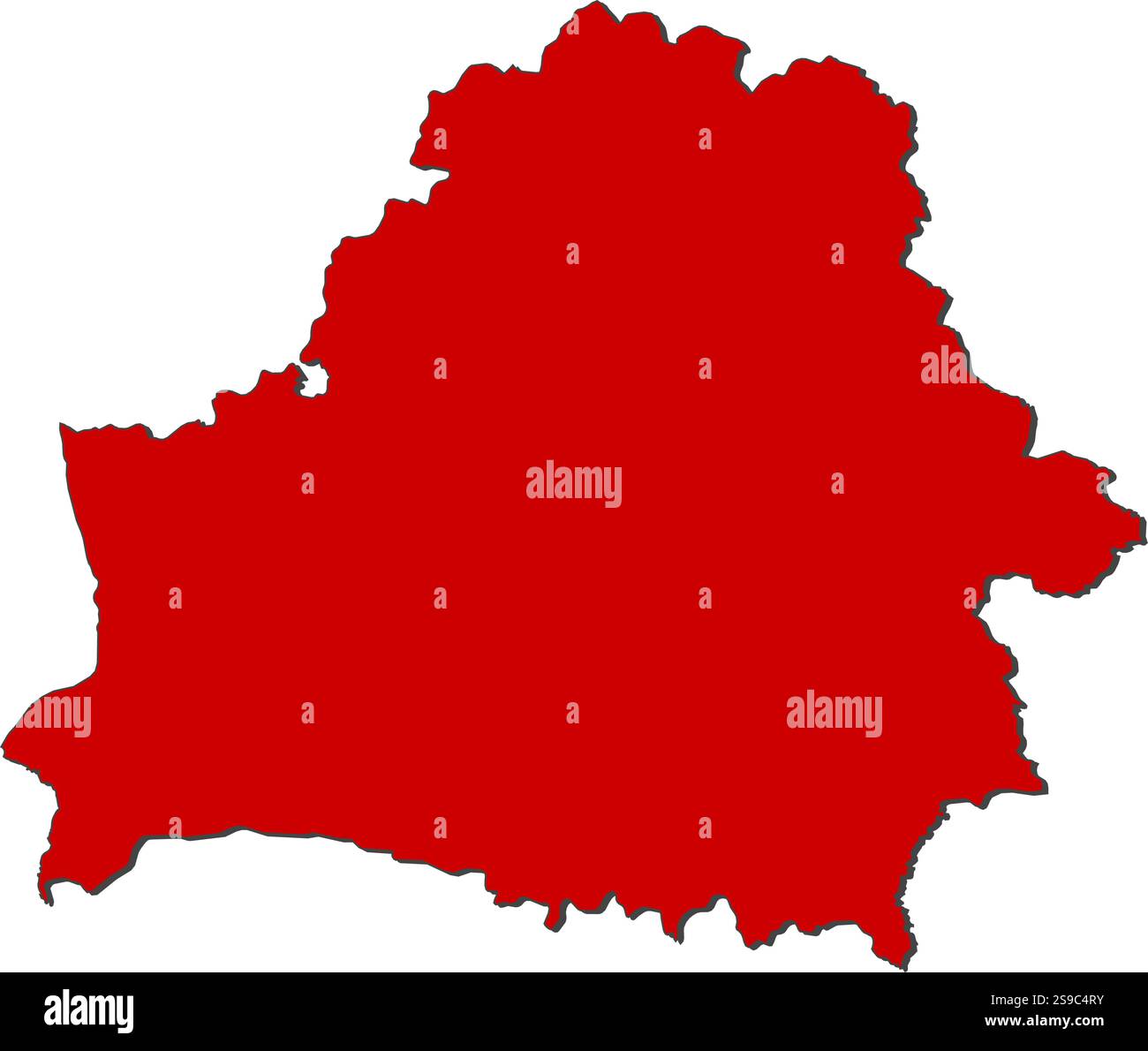 Map of Belarus with the provinces, colored in red Stock Vector Image ...