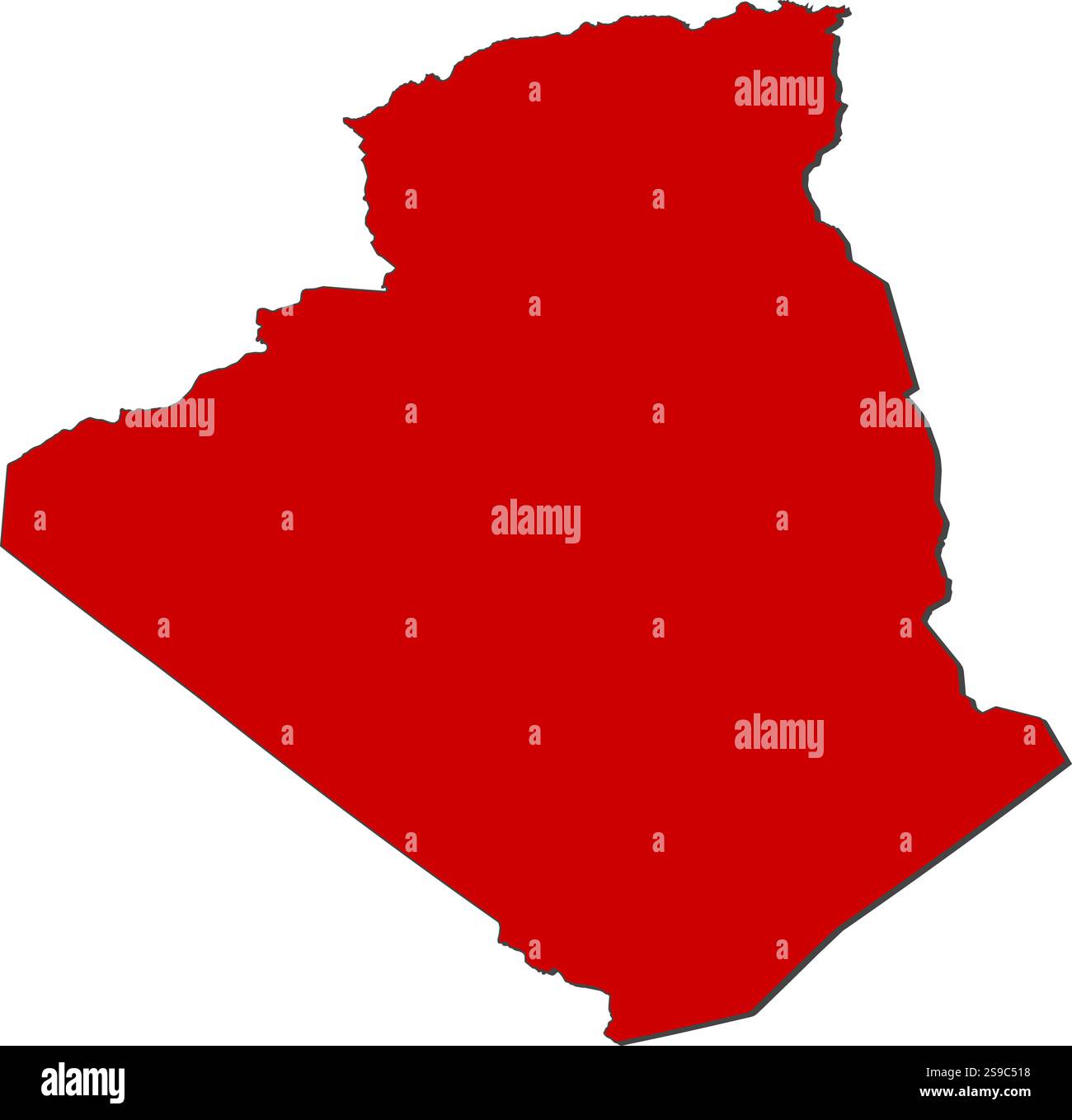 Map of Algeria with the provinces, colored in red Stock Vector Image ...