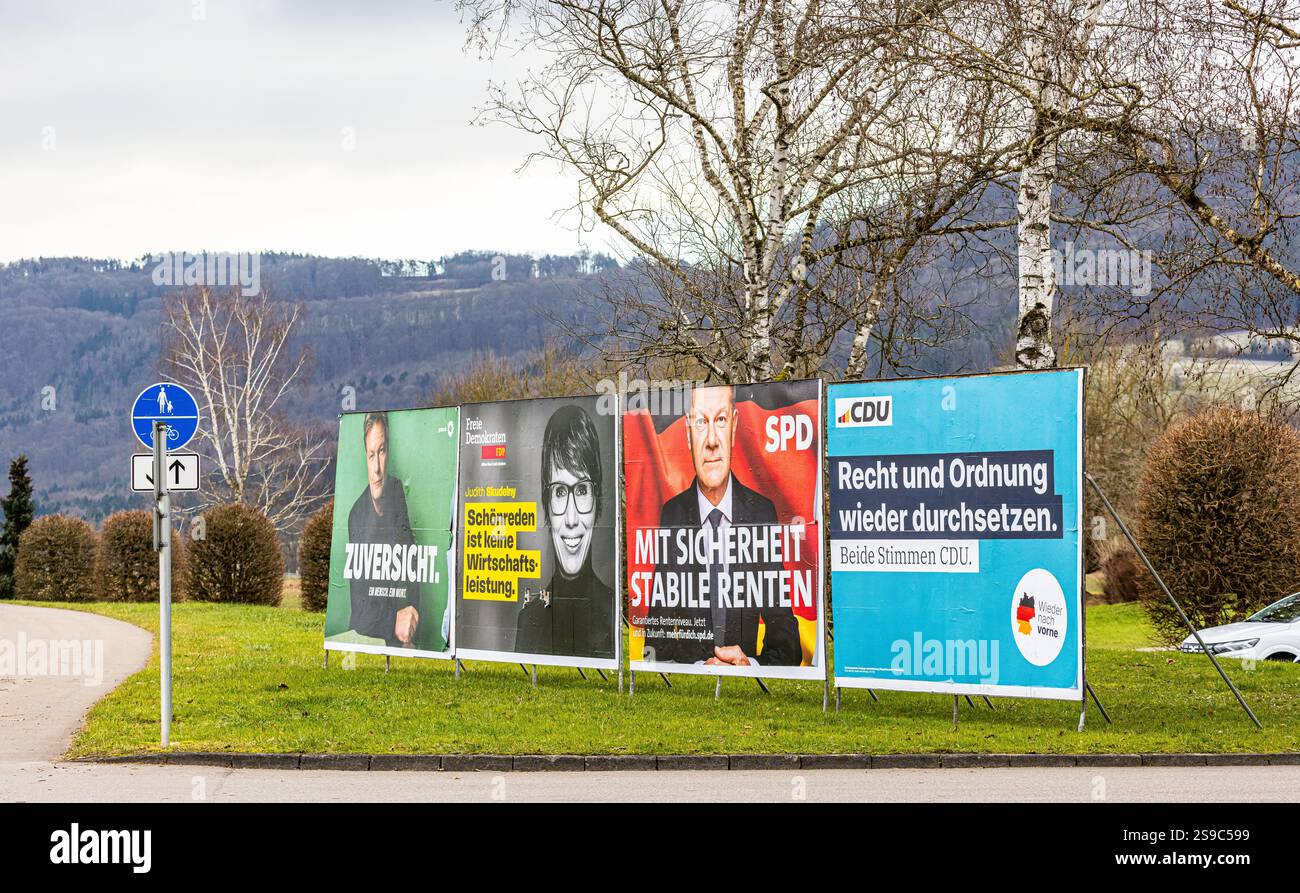 Lauchringen, Germany, 12th Jan 2025: From left to right: Election ...